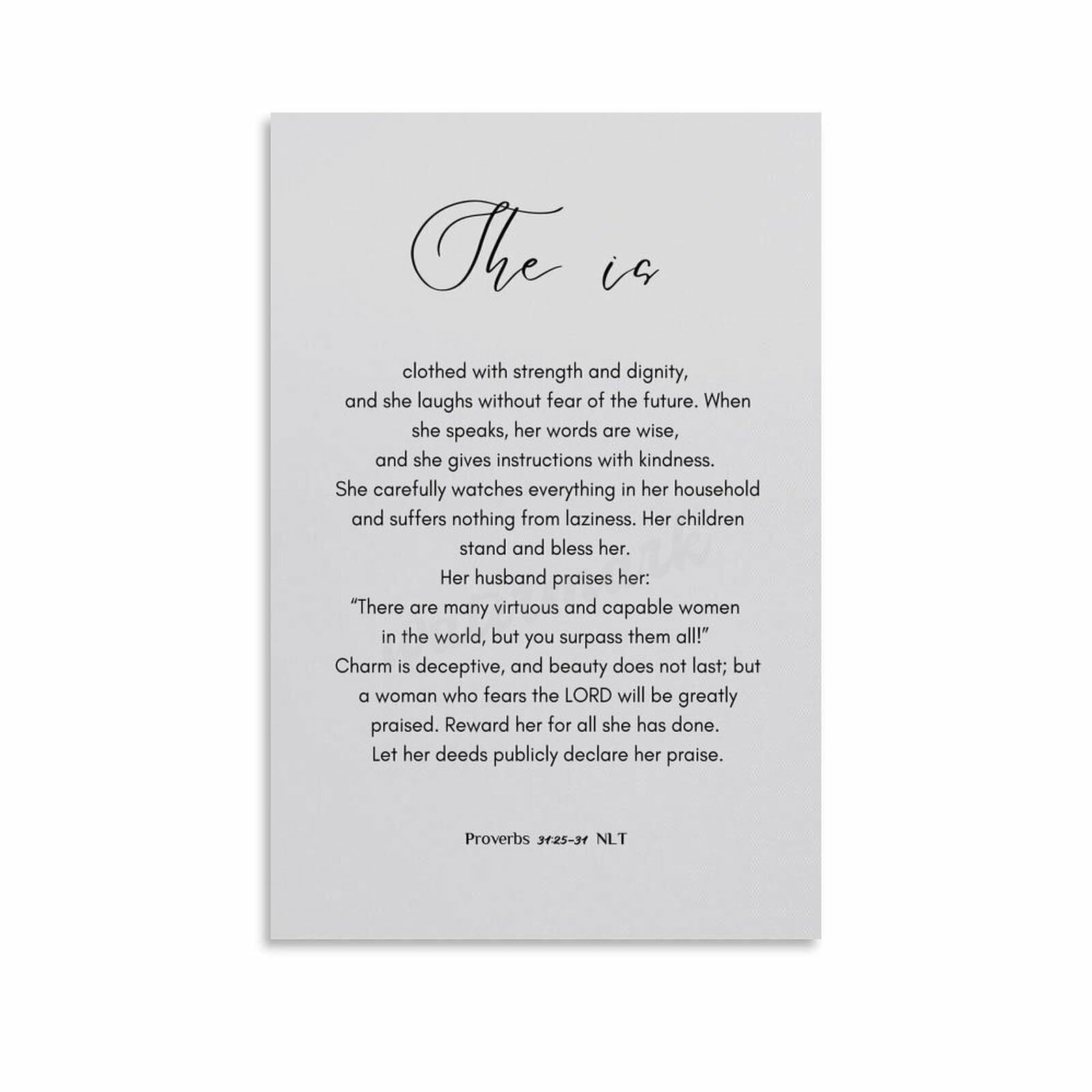 Proverbs 31 Poster She Is Clothed with Strength And Dignity.. (4 ...