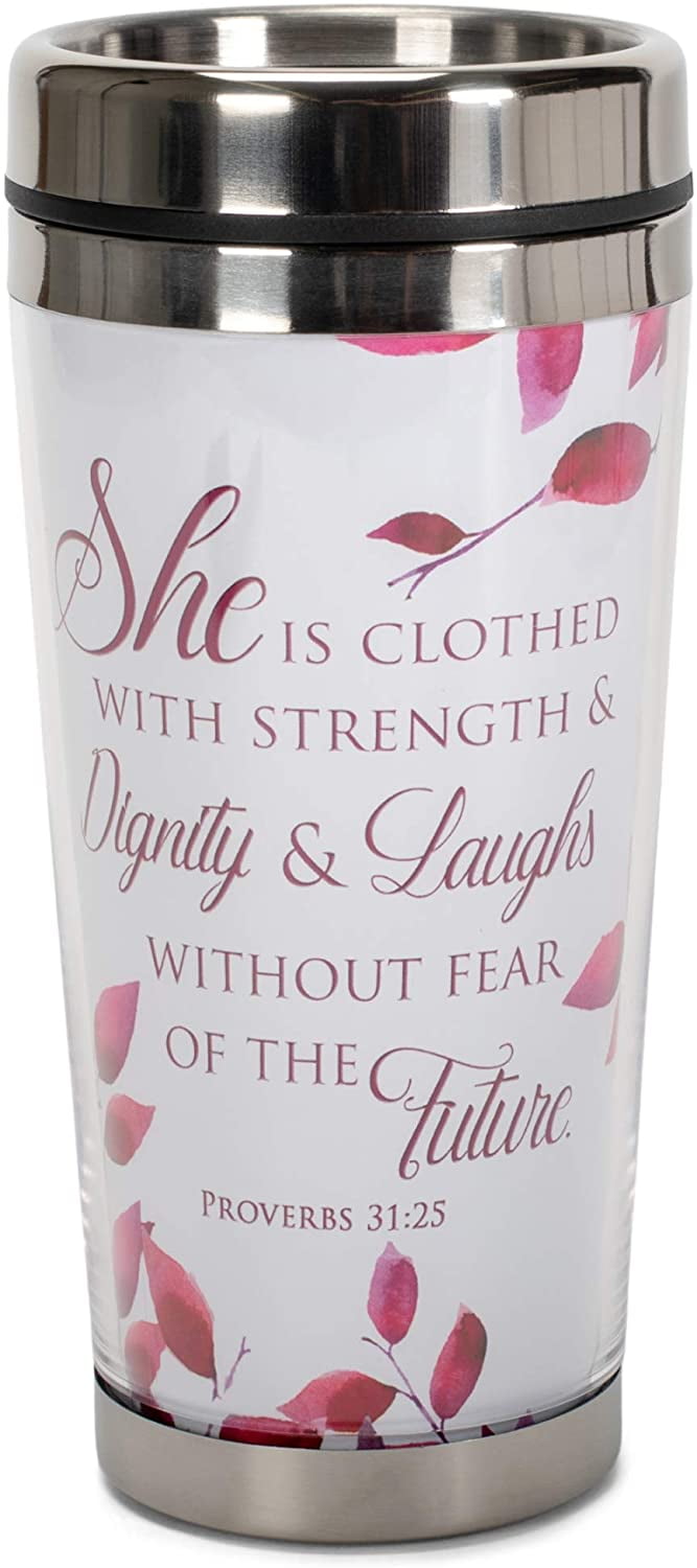 Proverbs 31 Woman 16 Ounce Stainless Steel Travel Mug with Lid ...