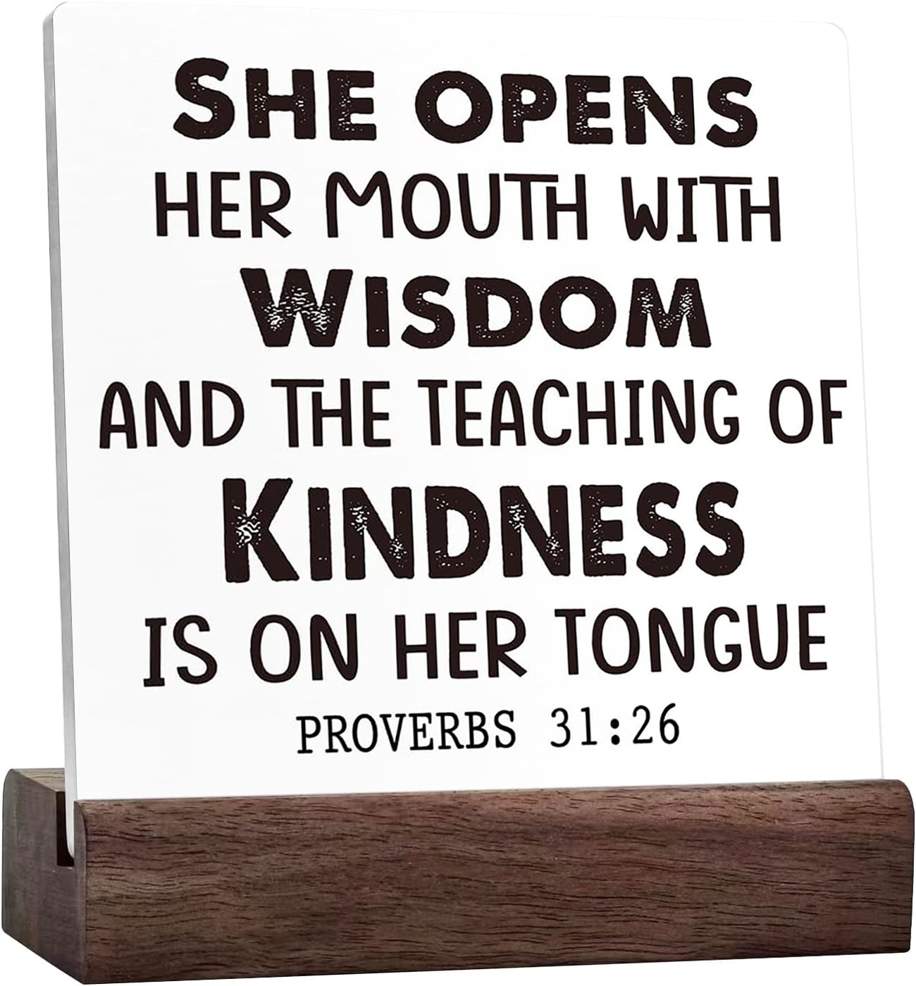 Proverbs 3126 She Opens Her Mouth With Wisdom Ceramic Table Sign,Bible ...