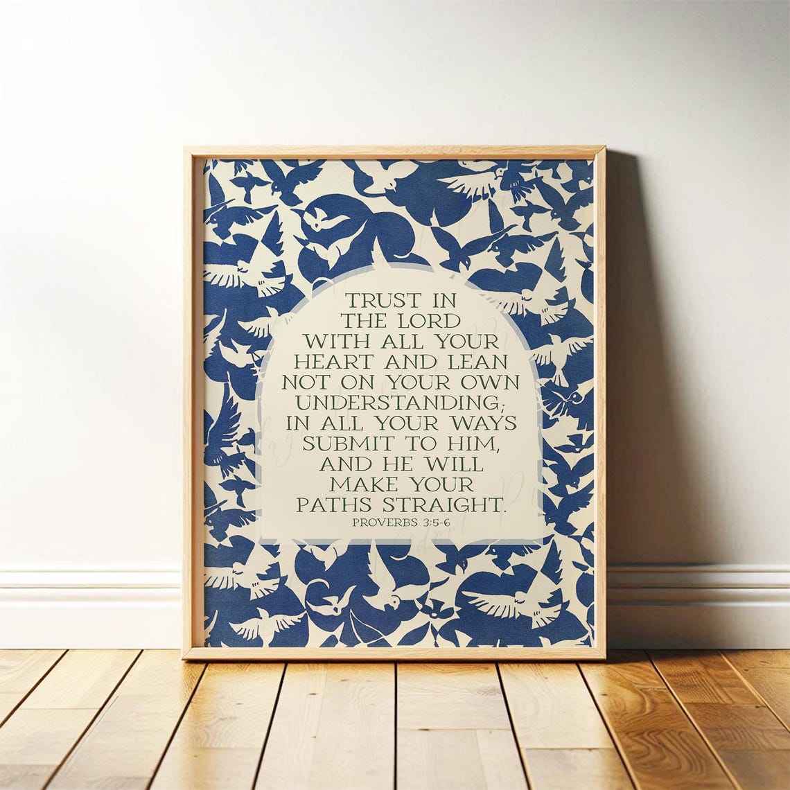 Proverbs 35-6 Trust in the Lord Modern Christian Wall Art, Scripture ...