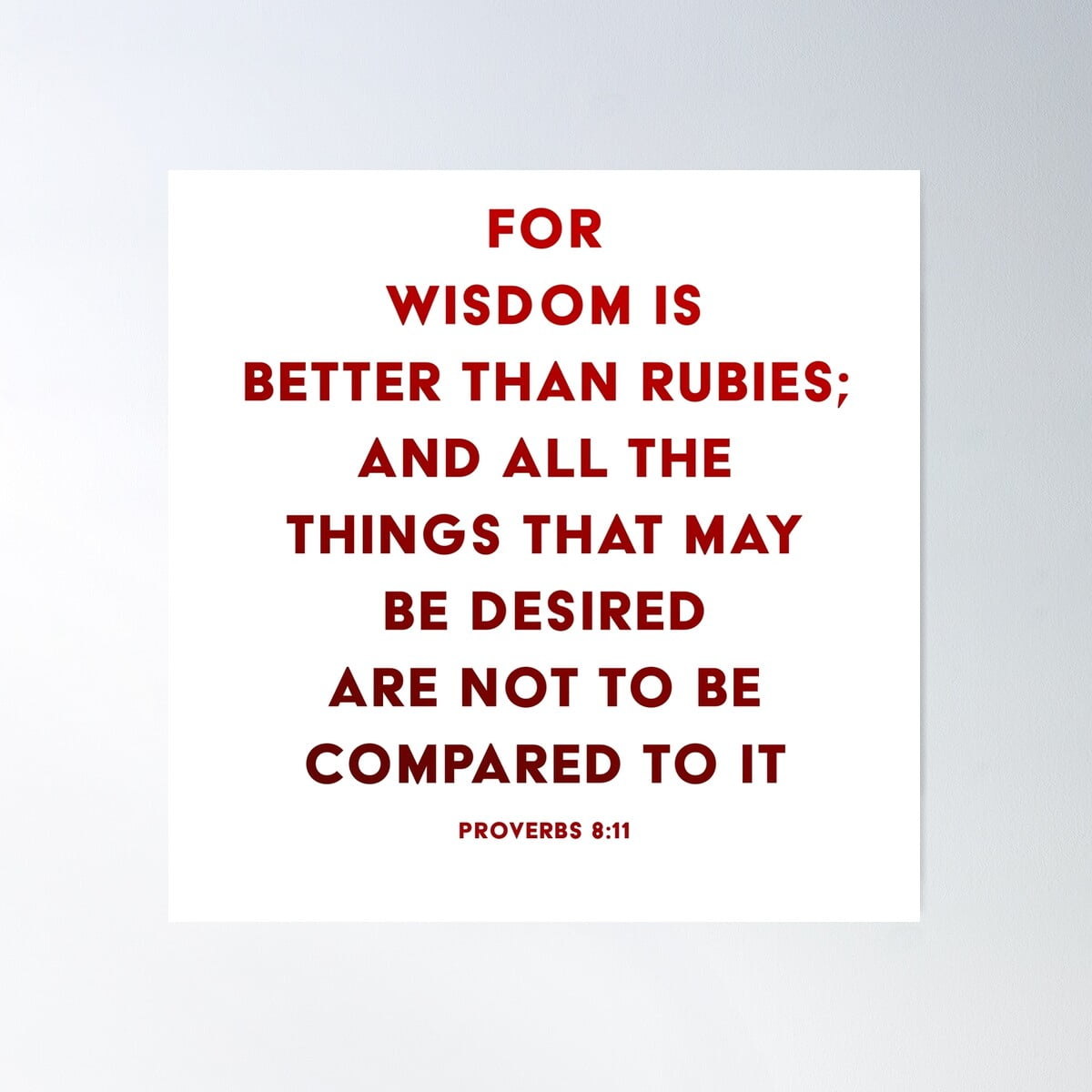 Proverbs 8:11 Poster Wall Art, Modern Wall Decor For Living Room ...