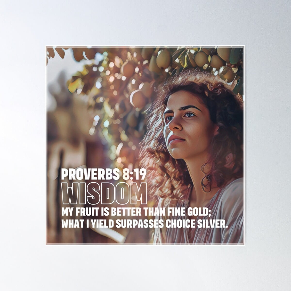 Proverbs 8:19 Poster Wall Art, Modern Wall Decor For Living Room ...