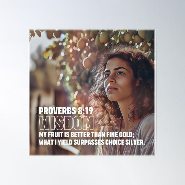 Proverbs 8:19 Poster Wall Art, Modern Wall Decor For Living Room ...