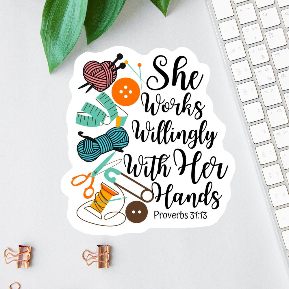 Proverbs Sticker, Knitting Stickers Sticker, Bible Sticker, Bible ...