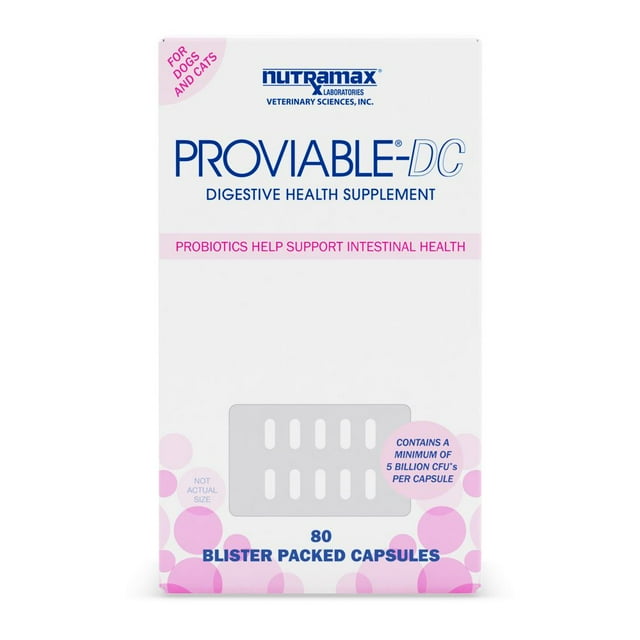 Proviable Multi-Strain Probiotic Capsules for Cats & Dogs 80ct ...