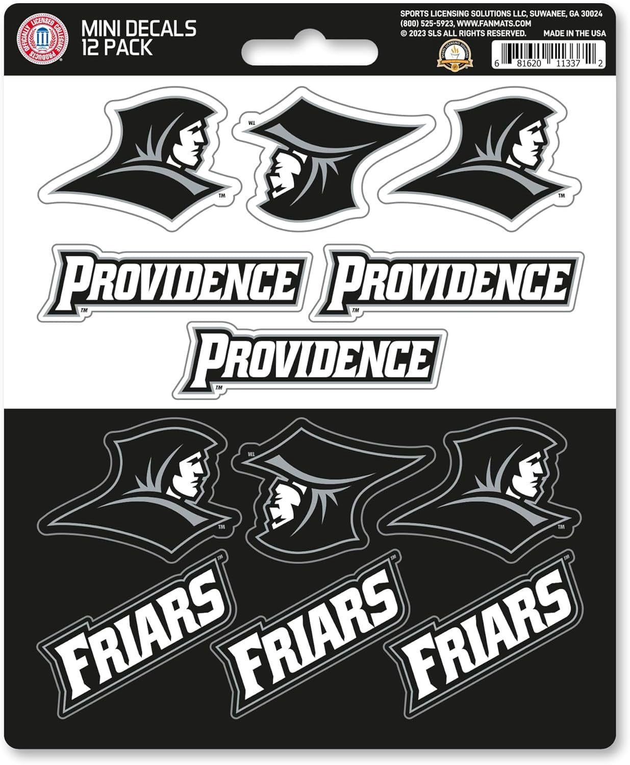 Providence College Friars 12-Piece Mini Decal Sticker Set, 5x6 Inch ...
