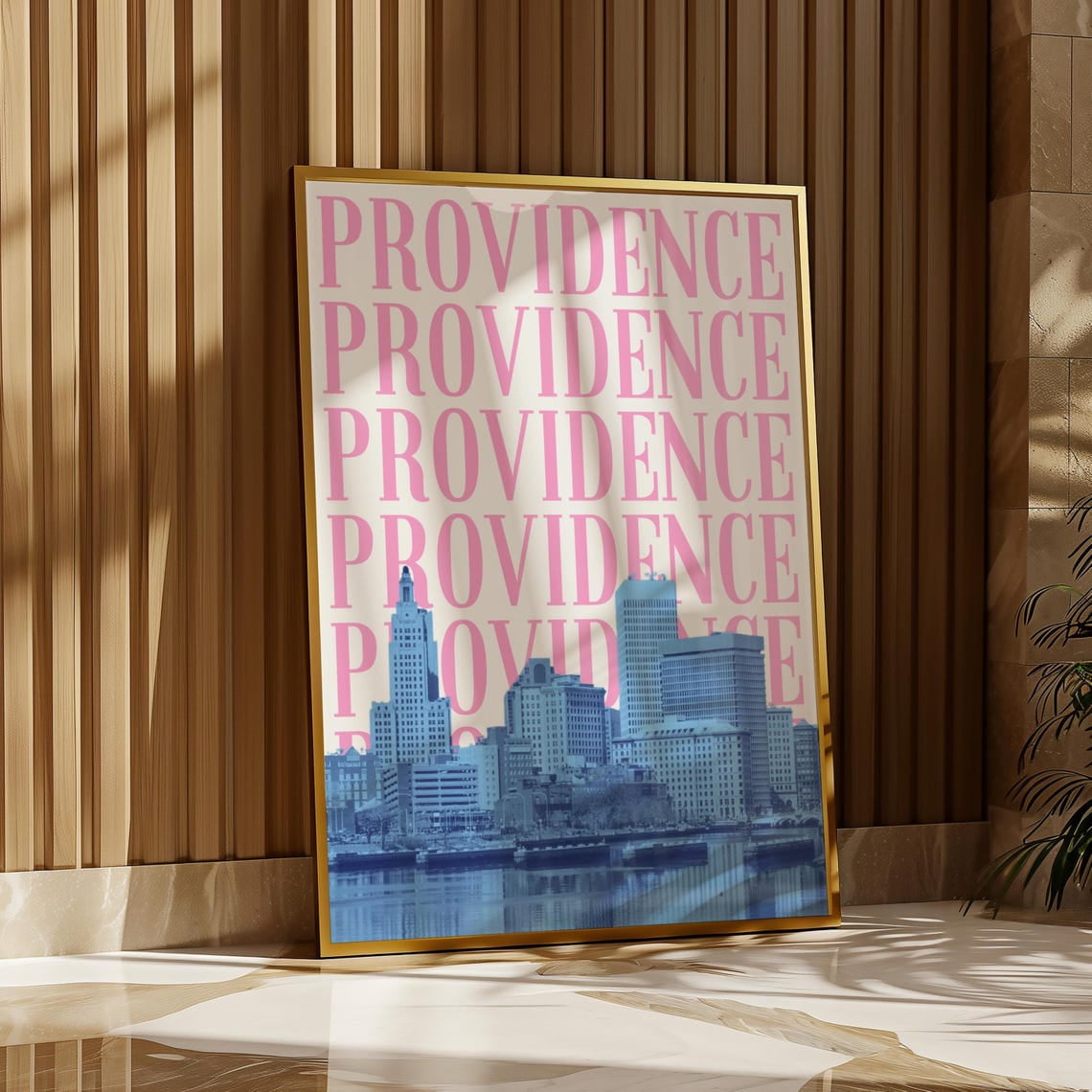 Providence Wall Art Print Rhode Island Travel Print Providence Ri ...