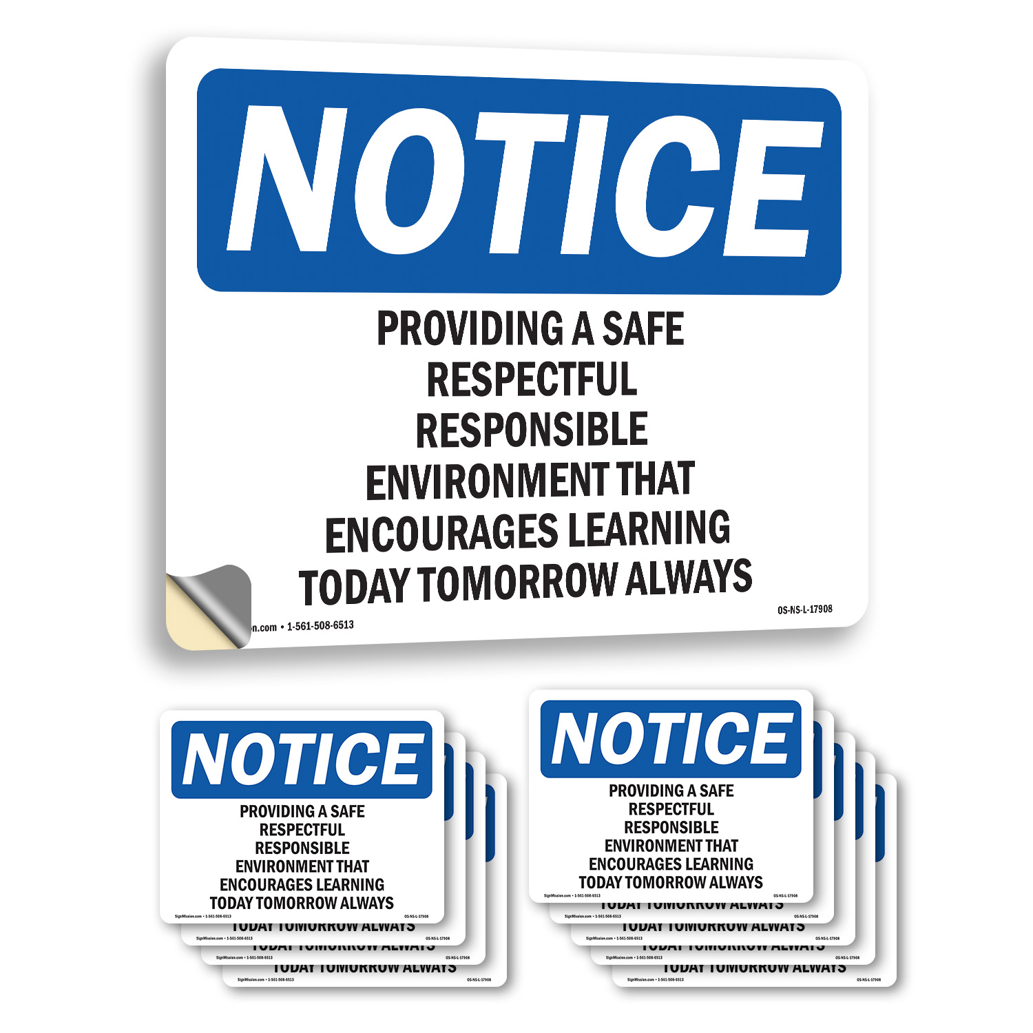 Providing A Safe Respectful Responsible OSHA Notice Vinyl Decal Label ...