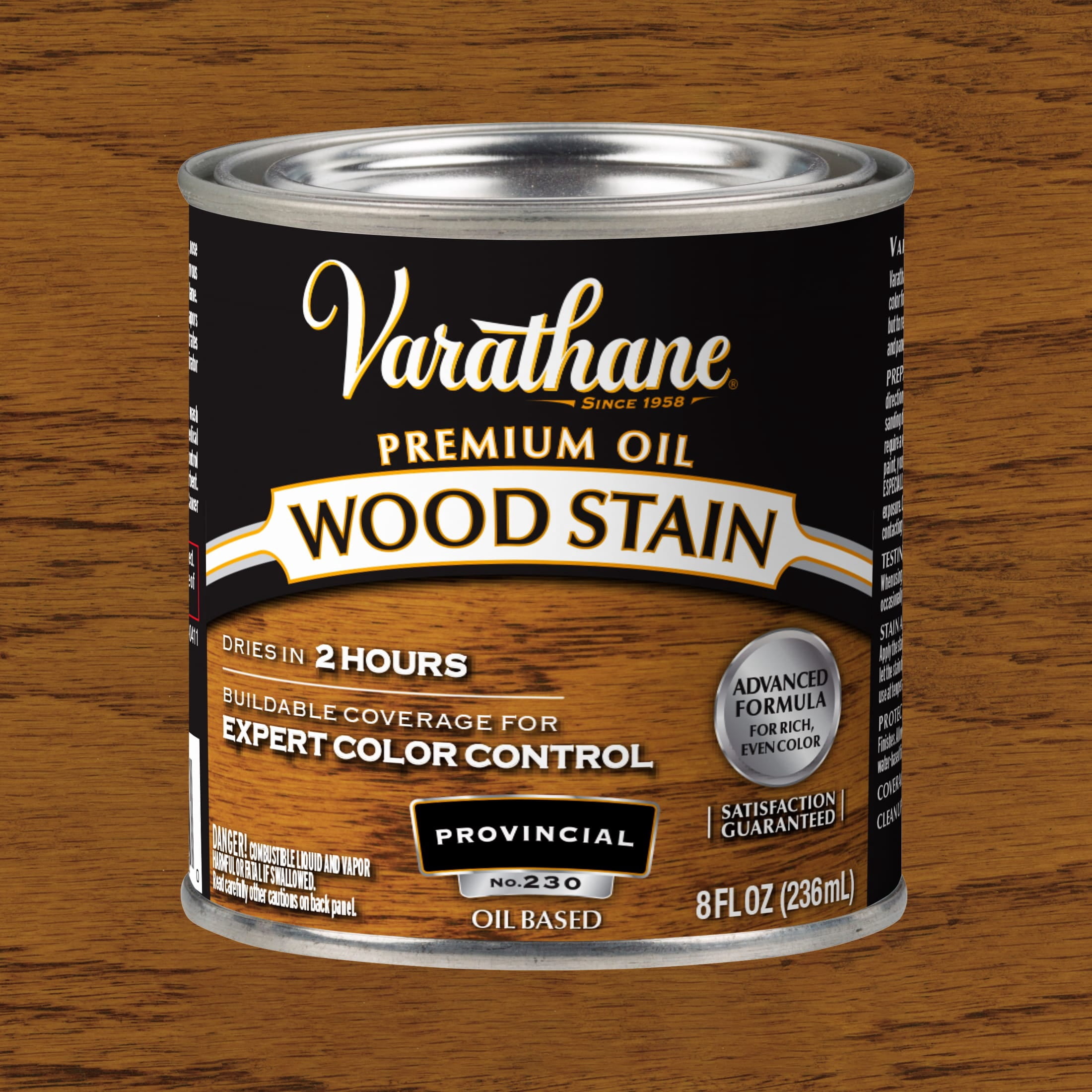 Varathane, Provincial Oil-Based Interior Wood Stain, 211794, Half Pint ...