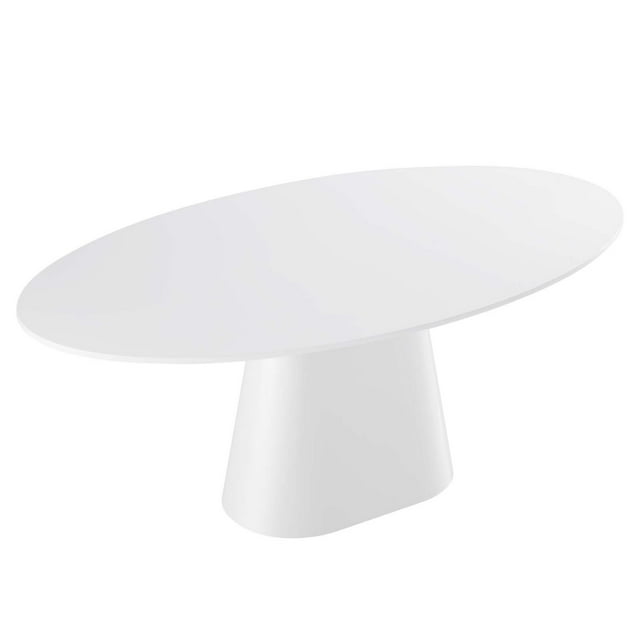 "Provision 75"" Modern Oval Dining Table, High Gloss, MDF, 330 lbs ...