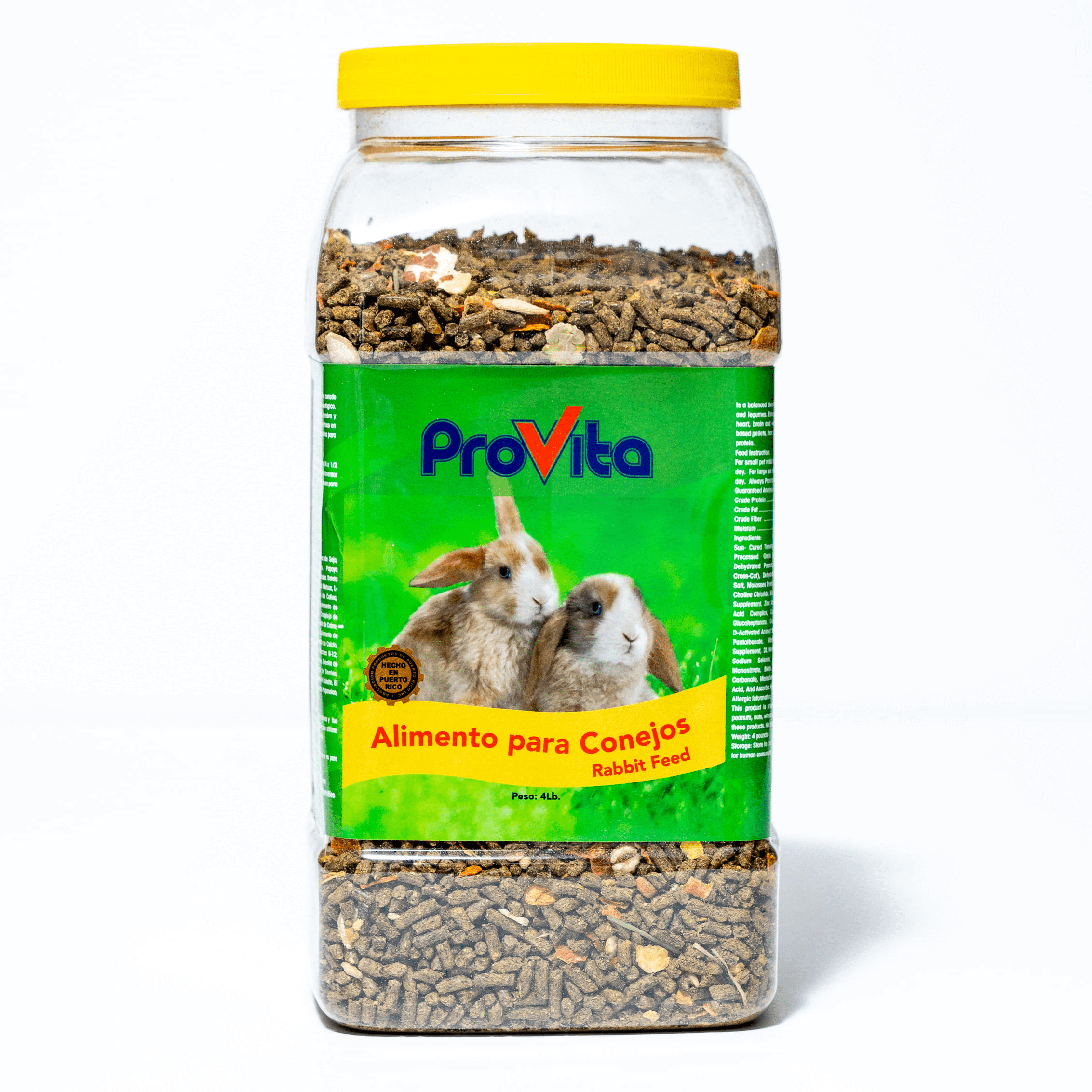 Provita Premium Rabbit Feed, Pellet For Small Animal Blend, 4 lb. Jar ...
