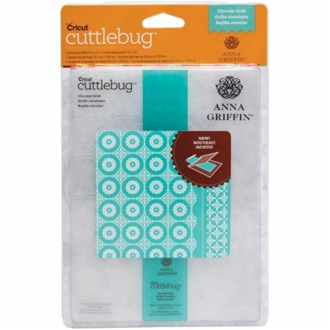 Cuttlebug 5"X7" Embossing Folder/Border Set-Circular Grid By Anna ...