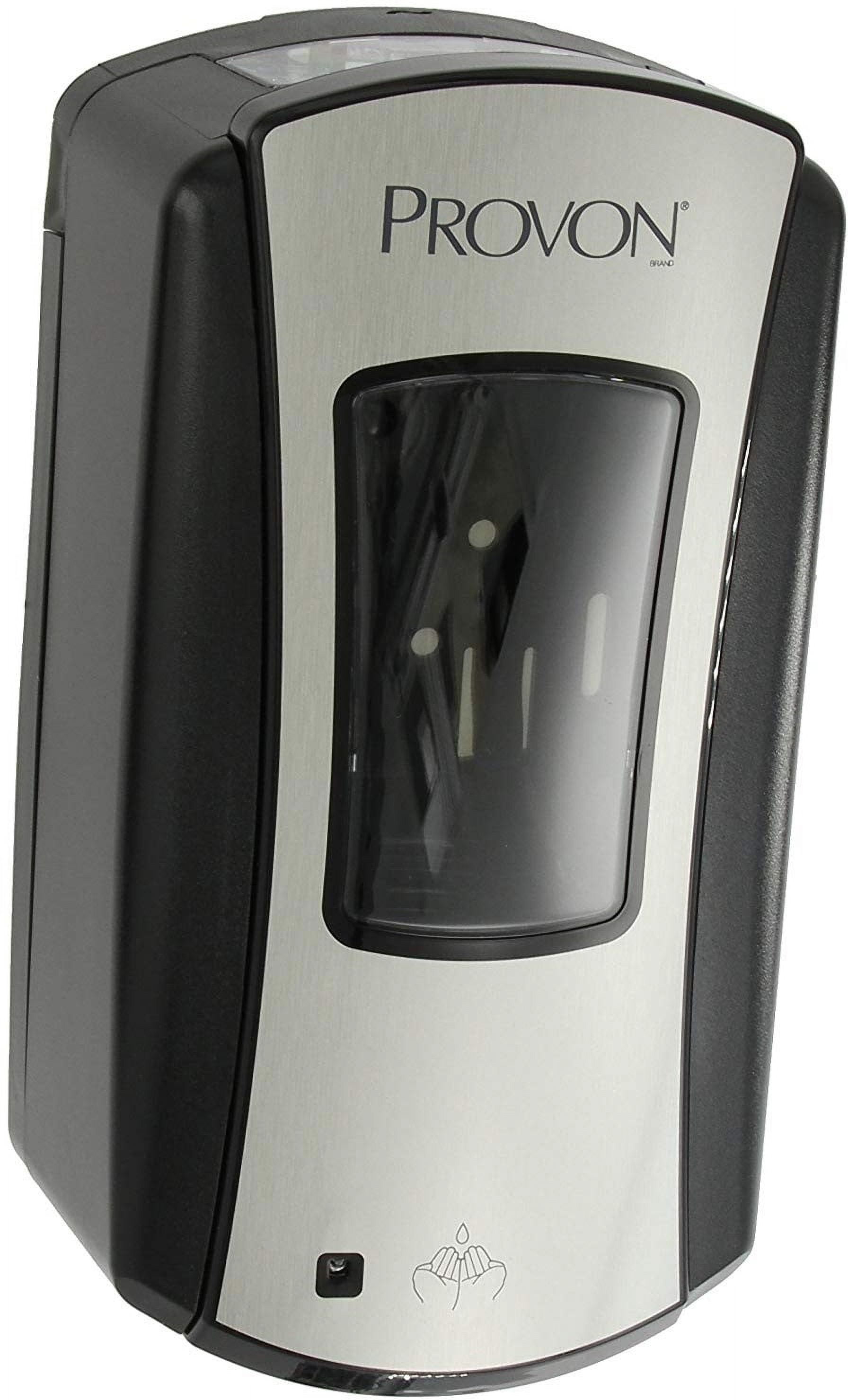 Provon LTX12 Soap Dispenser Brushed Chrome Black Plastic Motion ...