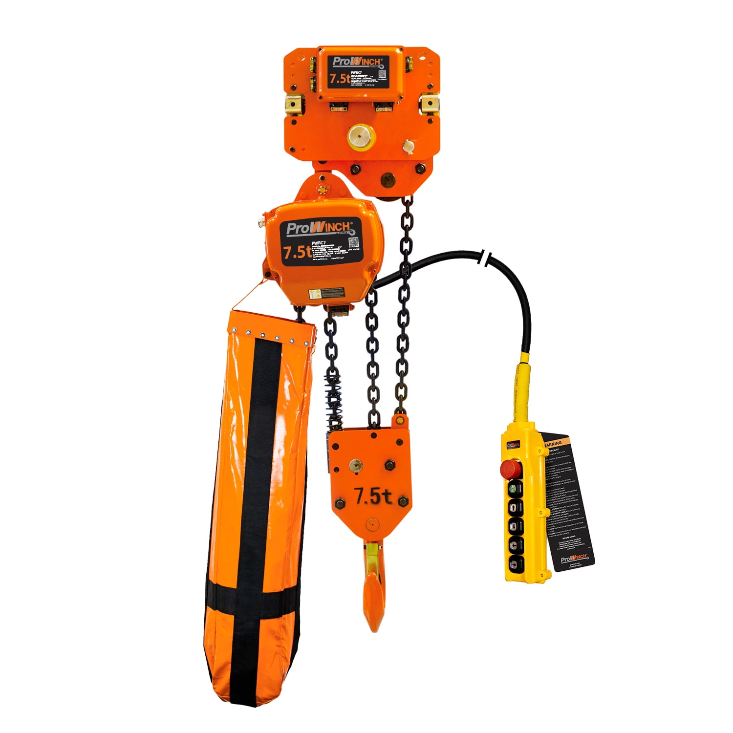 Prowinch PWRC7 7 Ton Electric Chain Hoist Power Trolley, 30 ft. Steel ...