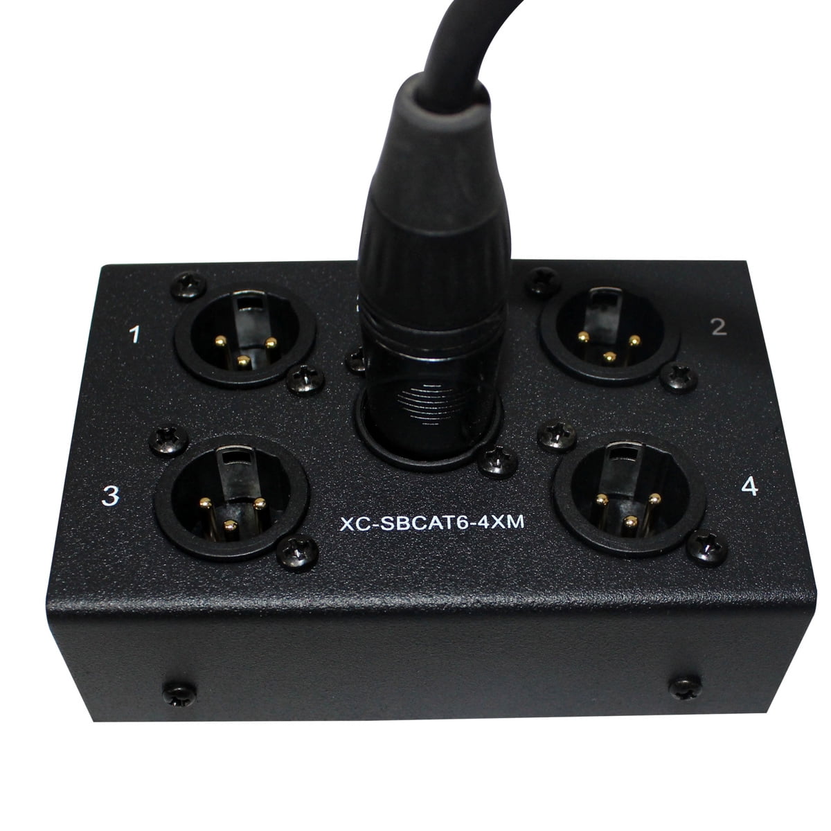 ProX XC-SBCAT6-4XM 4-Channel XLR-M CAT6 Audio/DMX Portable Snake Box ...