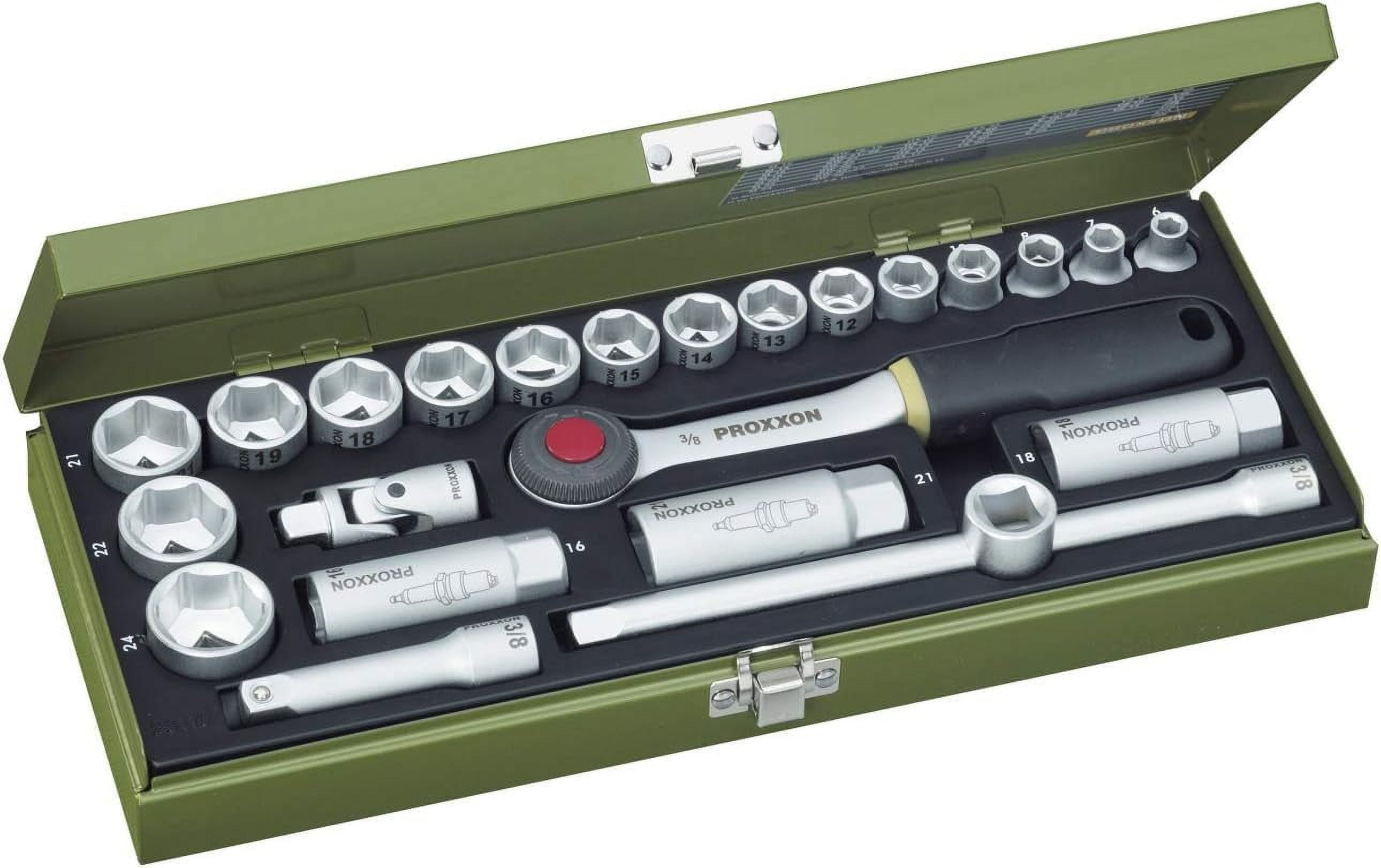 Proxxon 23110 24-piece Compact Socket Set with 3/8" Ratchet - Walmart.com