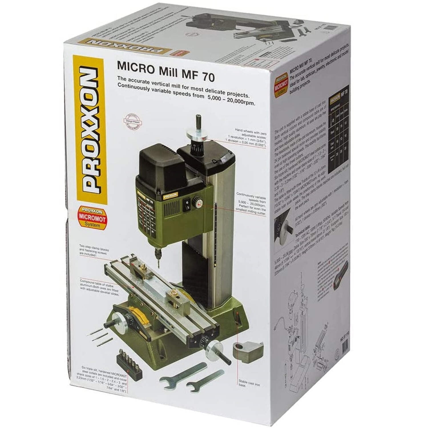 Proxxon MICRO Mill MF 70: Small Bench Top Machine for Lab, Jewelry ...