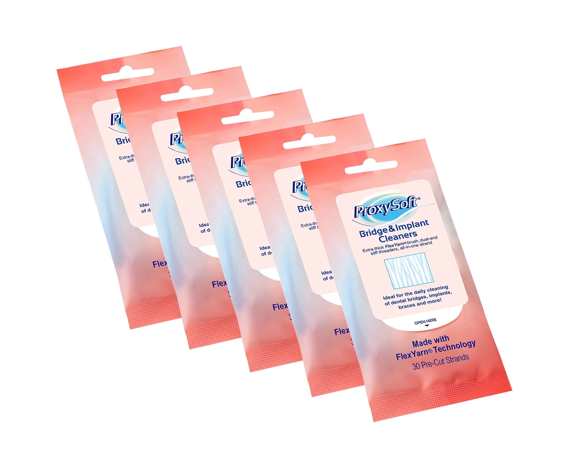 Proxysoft Dental Floss for Bridges and Implants 5 Packs - Floss ...