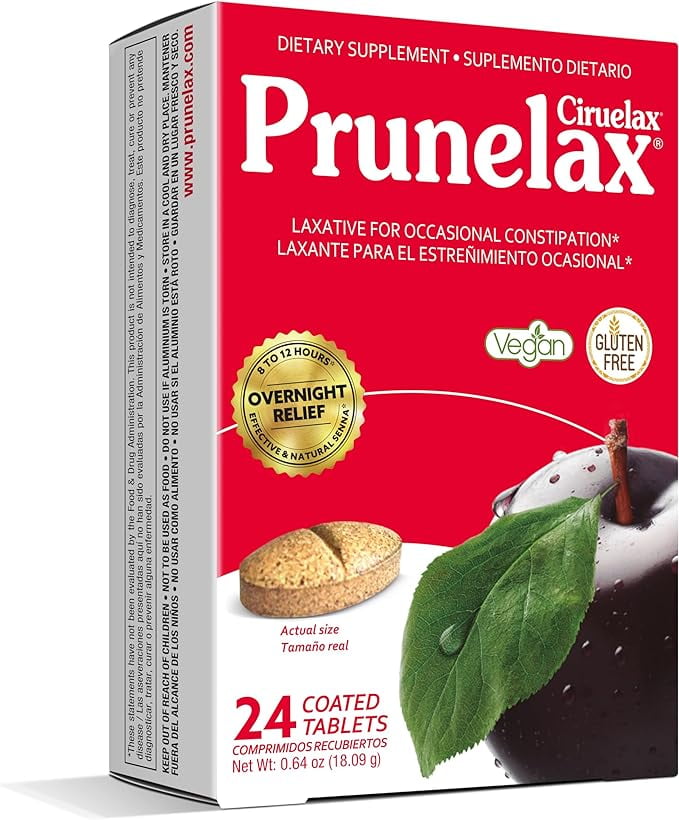 Prunelax Ciruelax Dried Plum And Senna Laxative Tablets - 24 Ea, 6 Pack ...