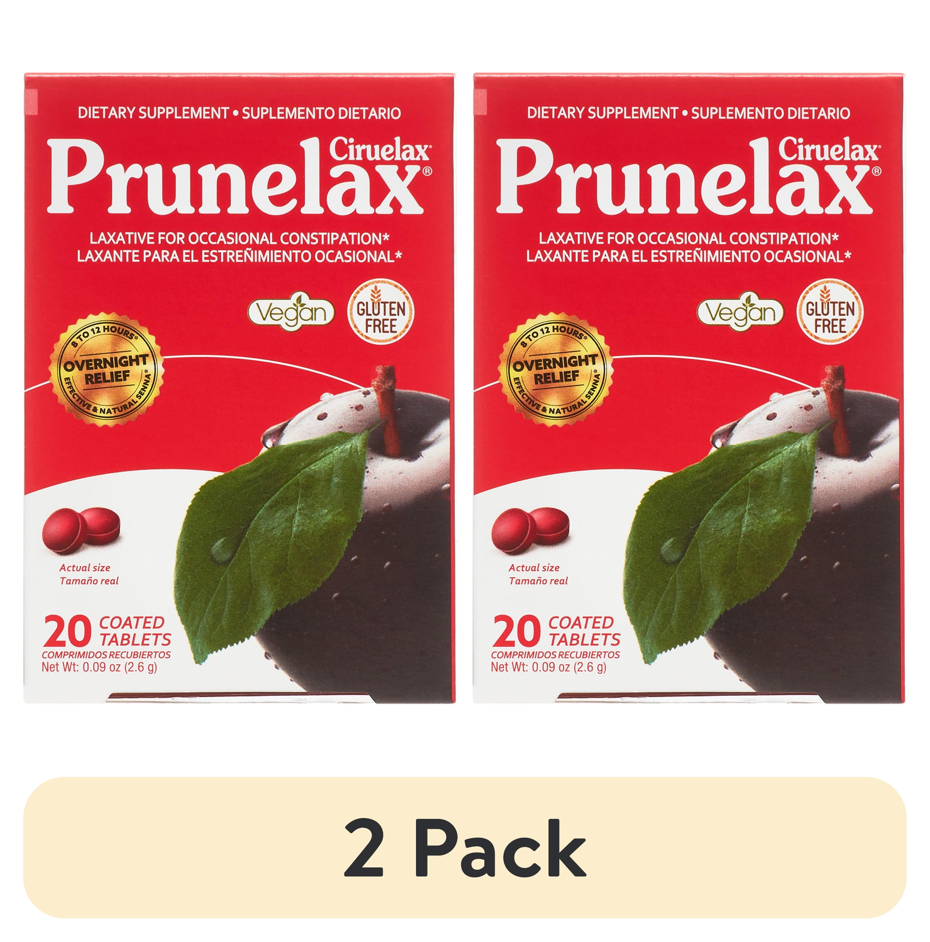 (2 pack) Prunelax Ciruelax Natural Laxative for Occasional Constipation ...