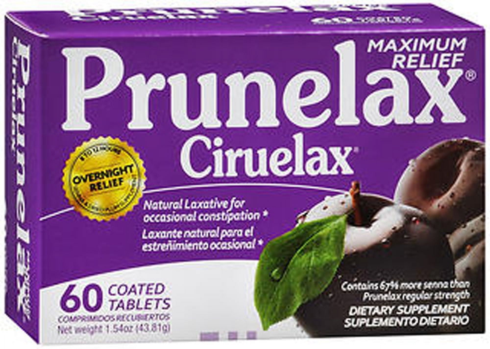 Prunelax Extra Strength Tablets, Natural Laxative For Occasional ...