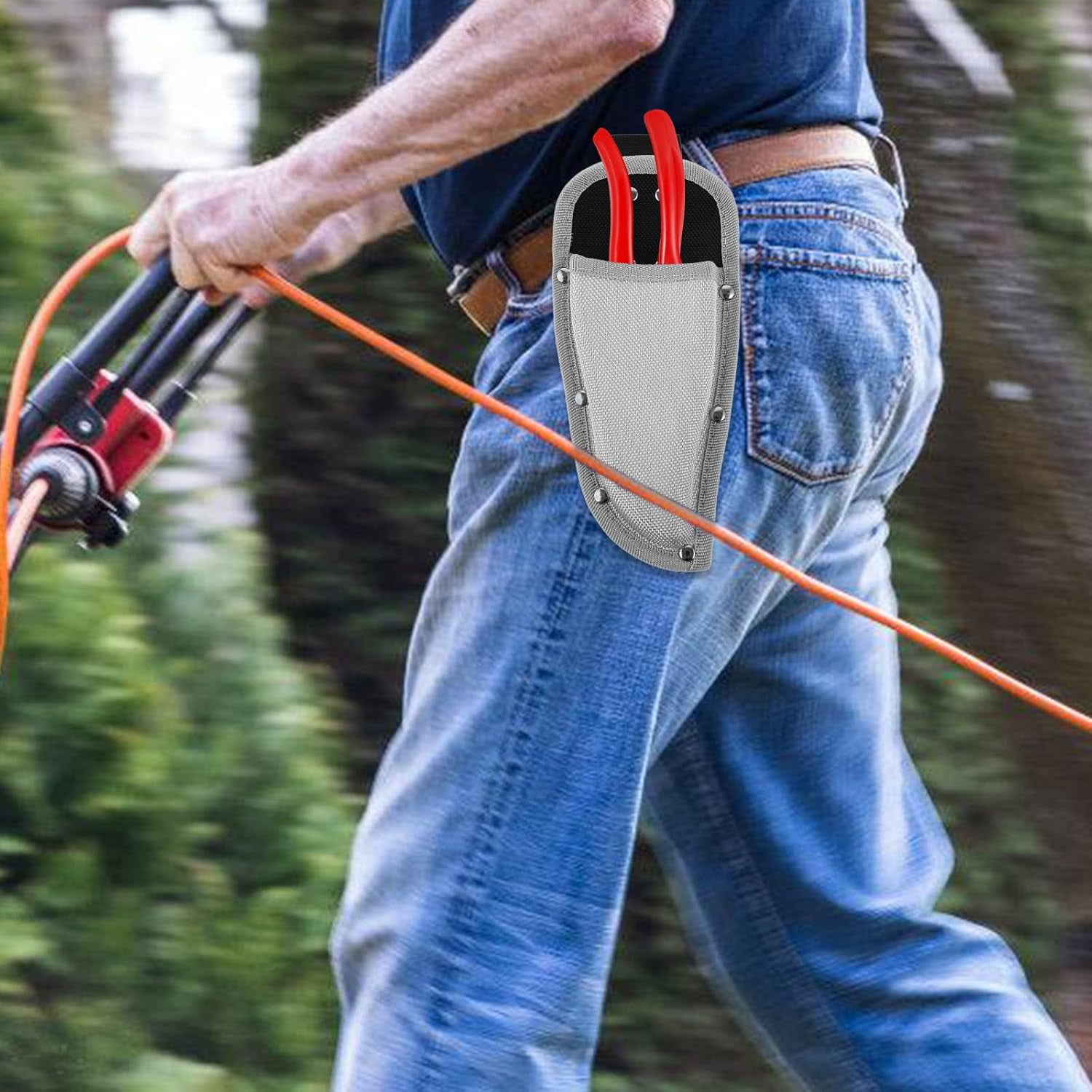 Pruning Shears Hanging Pouch PU Leather Pliers Pruner Holder Sheaths Pouch Holder Tool Pouch for ...