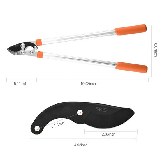 Pruning Shears,Loppers Anvil Lopper Loppers Secateurs Tool Professional Lopper Ratchet Kit Thick ...