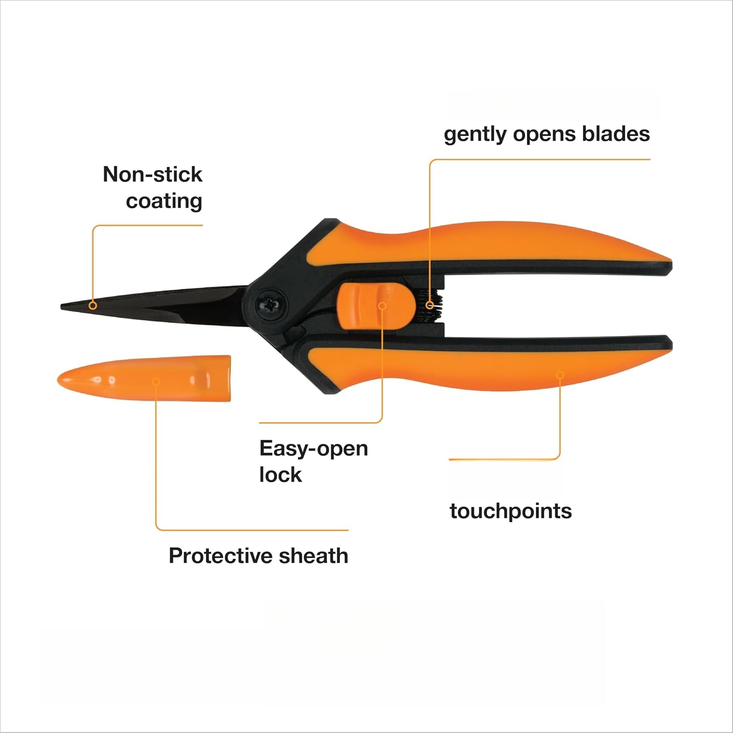 Pruning Snips Garden Shears with Comfort Grip and Spring Action - Sharp ...