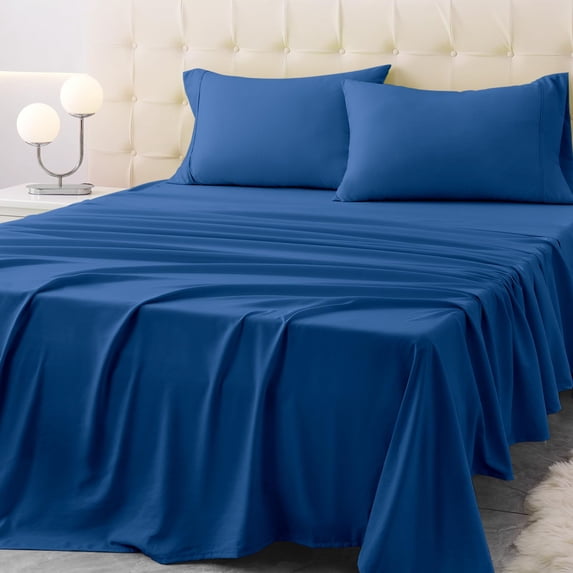 Prussian Blue Queen 4-Piece Bedding Sheet Set - Walmart.com