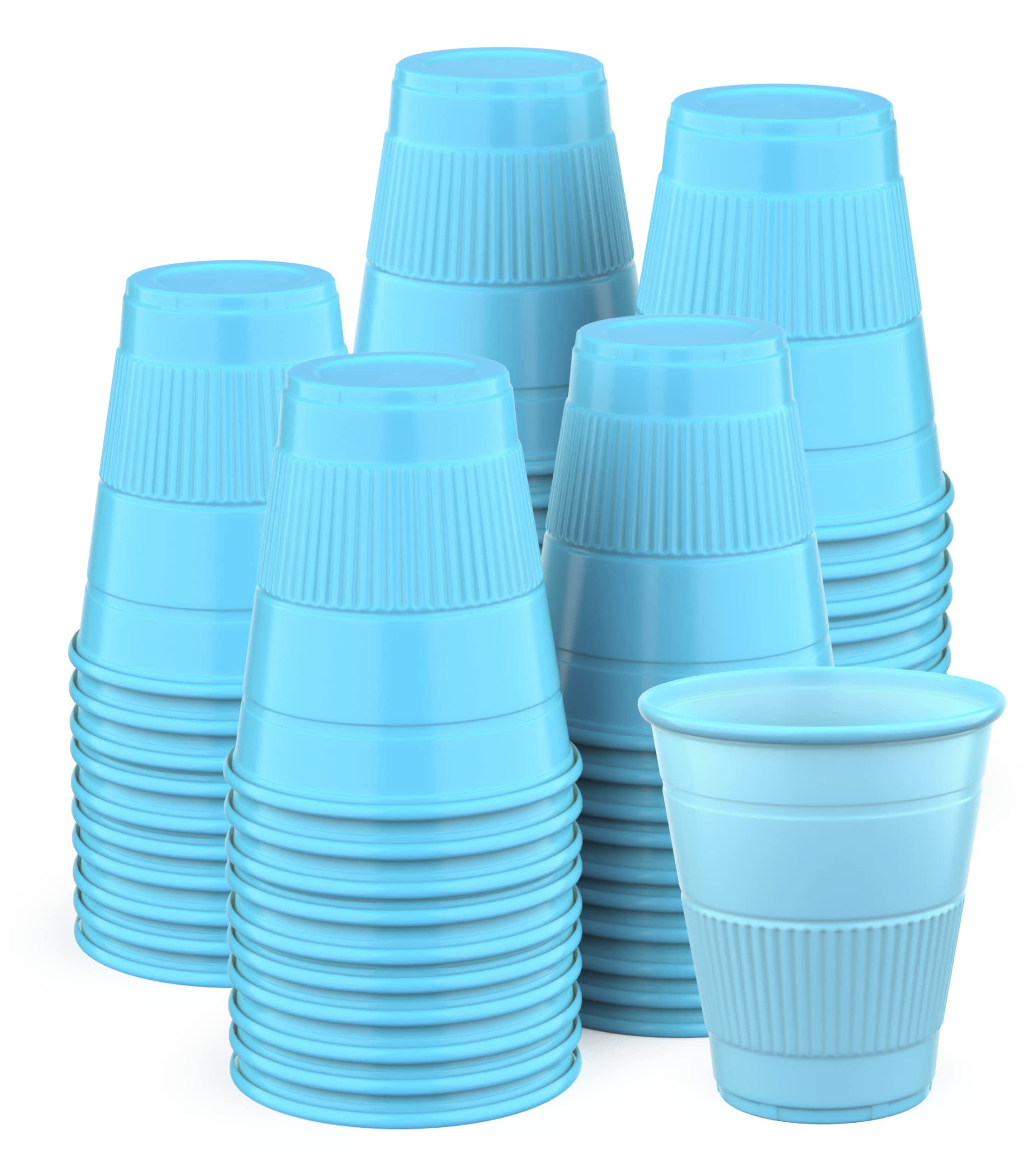 Pruvade Disposable Cups | 50 Pack | 5 oz Plastic Multicolor Bathroom ...