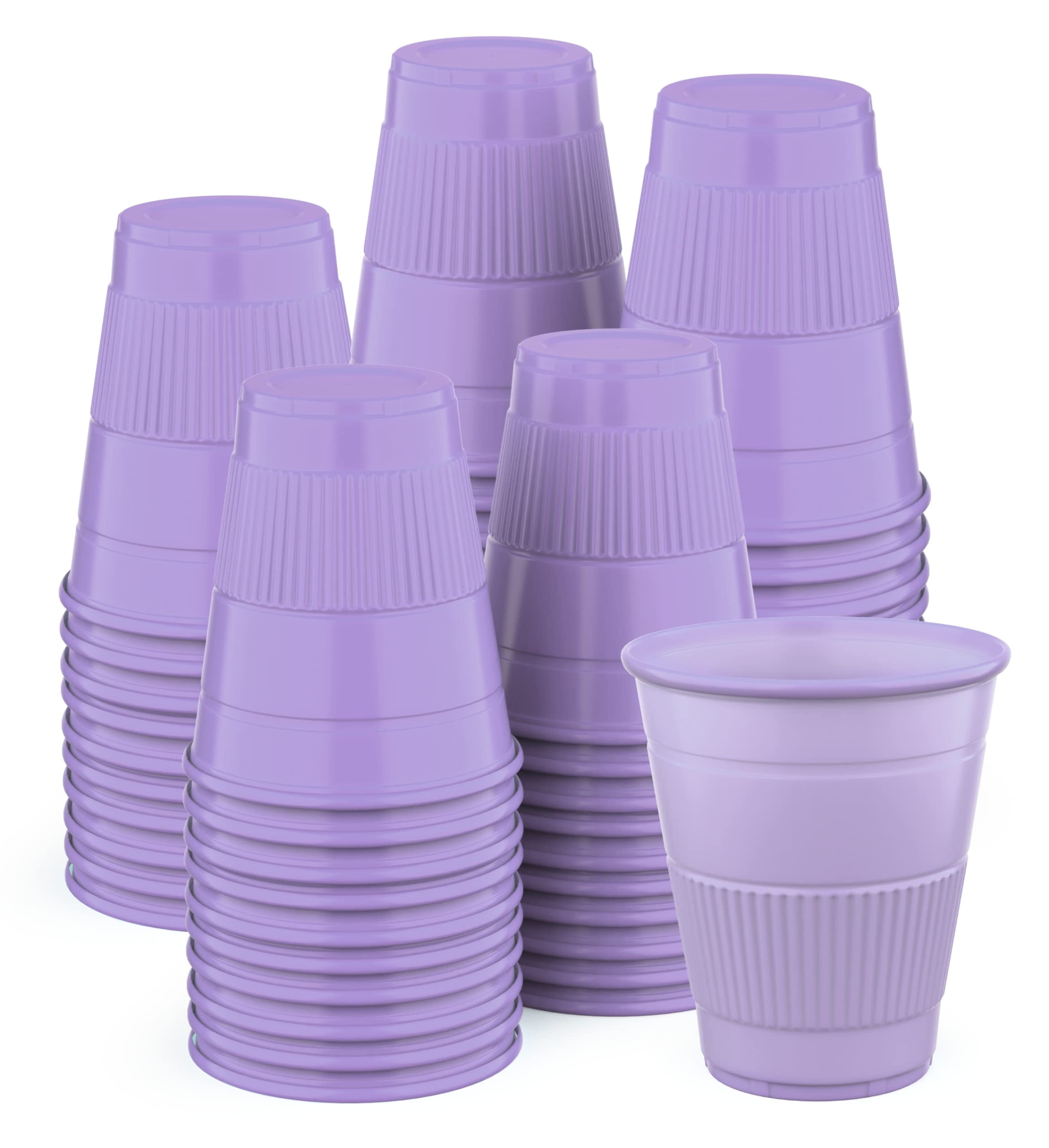 Pruvade Disposable Cups | 50 Pack | 5 oz Plastic Cups, Small Bathroom ...