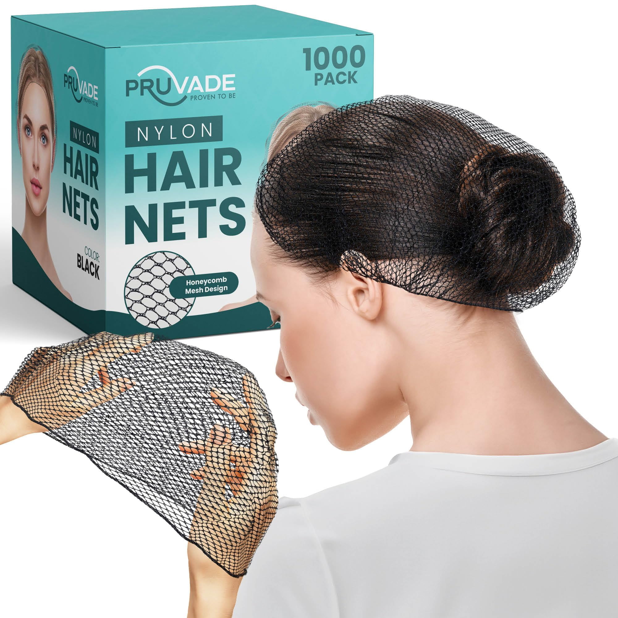 Pruvade - Nylon Hair Nets for Women & Men | Case 24" Honeycomb Mesh ...
