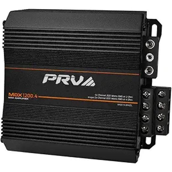 PRV Audio MDX1200.42OHM 4-Channel 1200W Mini Car Audio Amplifier 2 Ohm ...