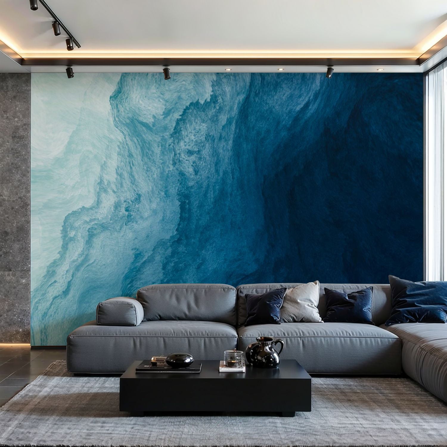 Prxcm Canvas Wall Mural Peel and Stick Large Wallpaper Abstract art ...