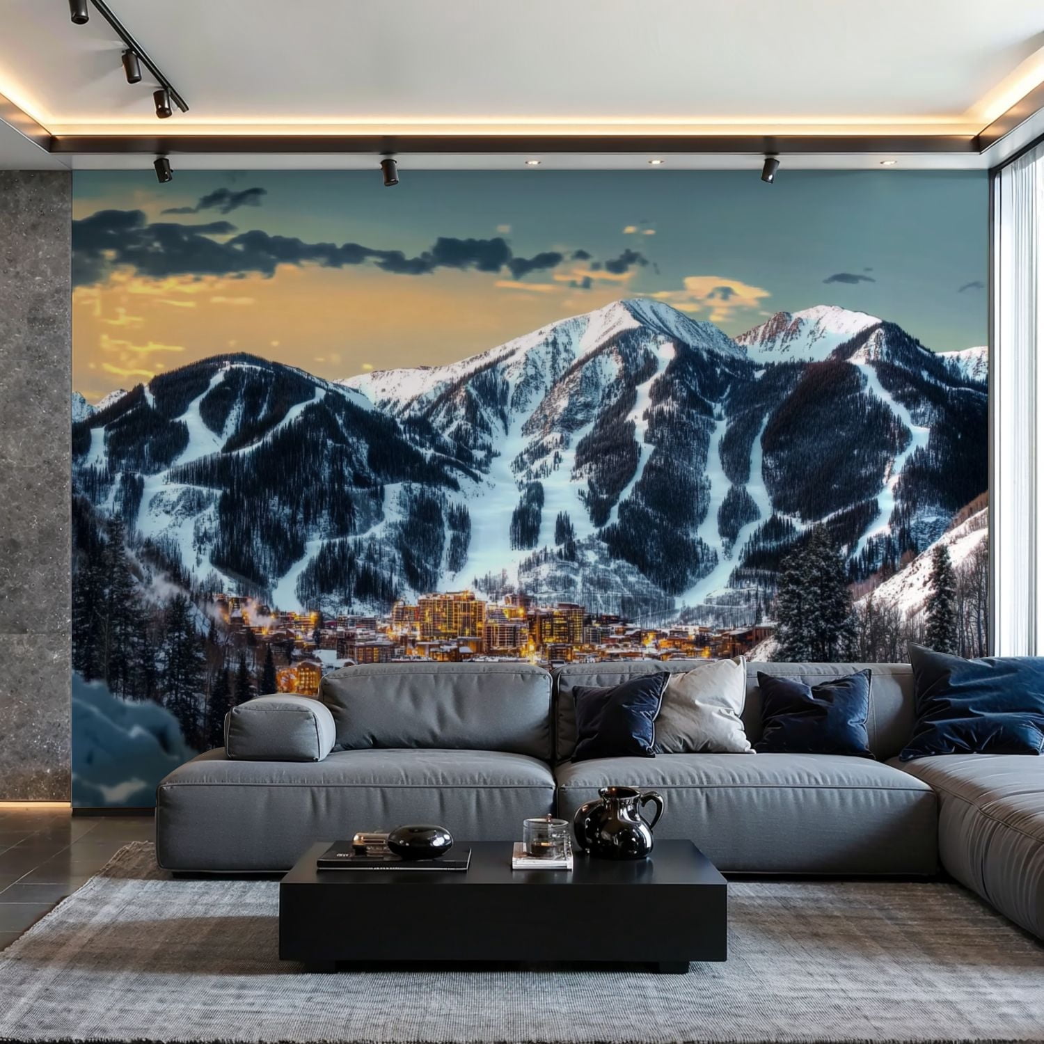 Prxcm Canvas Wall Mural Peel and Stick Large Wallpaper Aspen Colorado ...