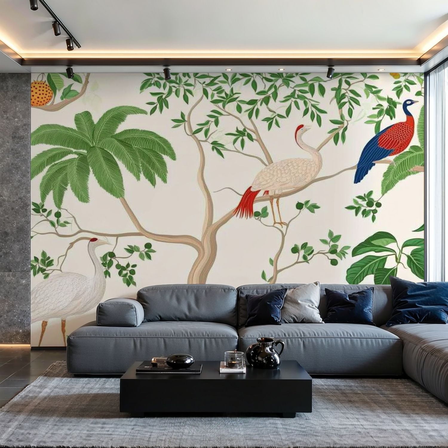 Prxcm Canvas Wall Mural Peel and Stick Large Wallpaper Exotic seamless ...