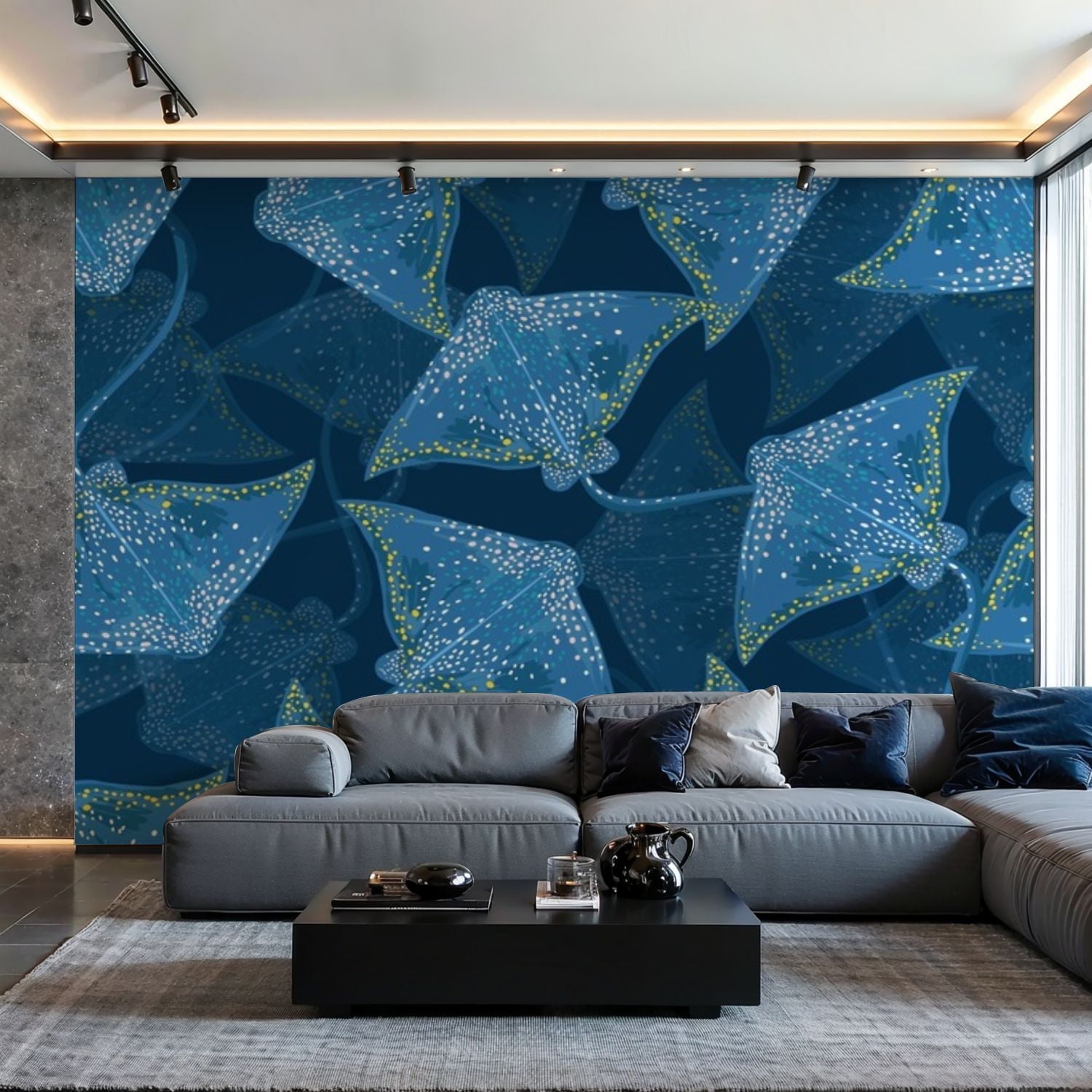 Prxcm Canvas Wall Mural Peel and Stick Large Wallpaper Hand Drawn ...