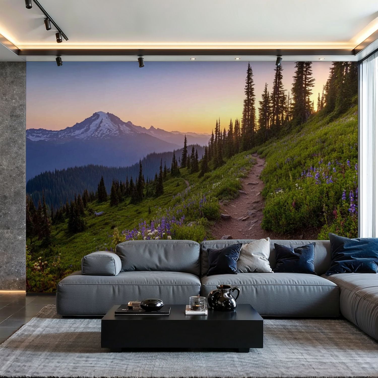 Prxcm Canvas Wall Mural Peel and Stick Large Wallpaper Naches Peak Loop ...