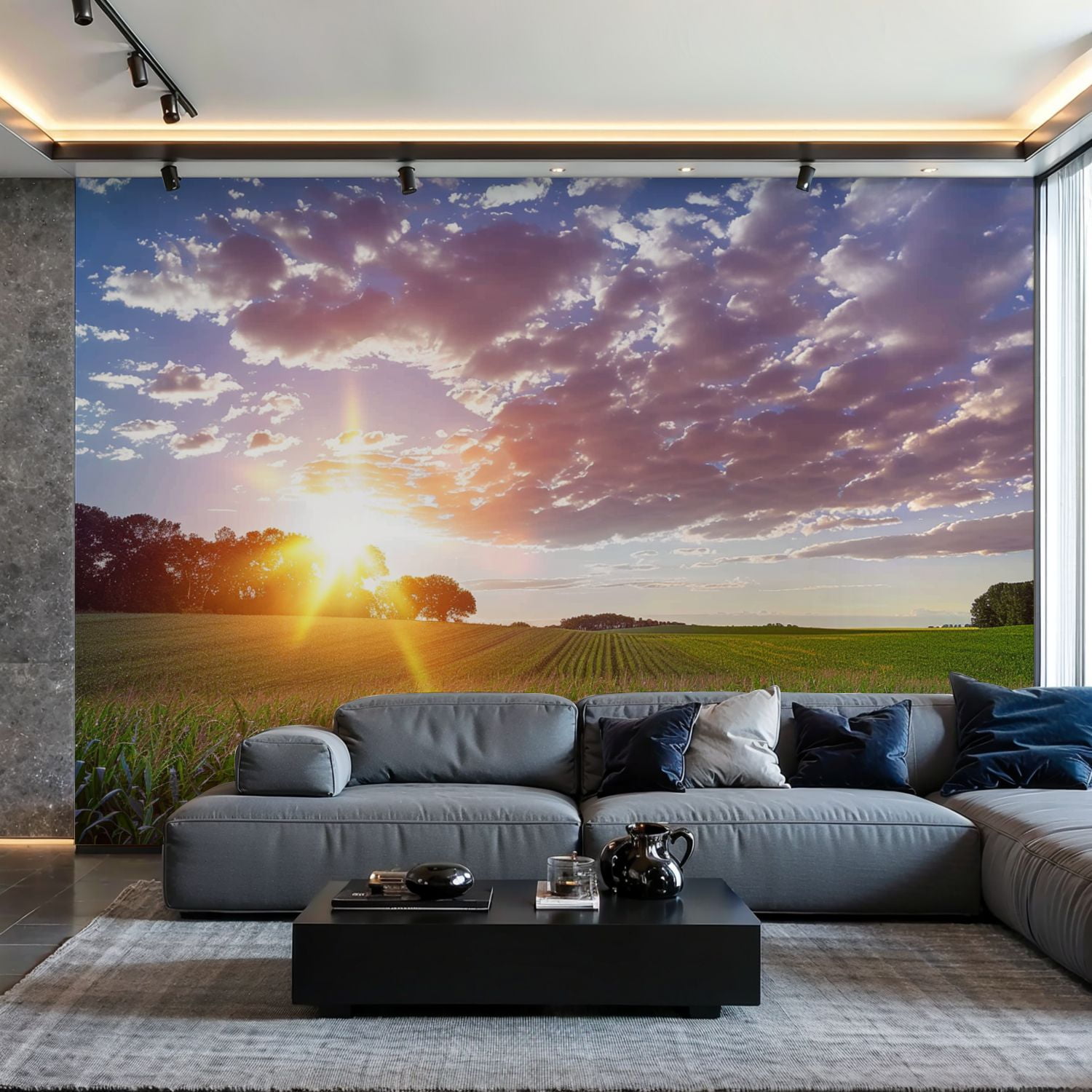 Prxcm Canvas Wall Mural Peel and Stick Large Wallpaper Panoramic view ...