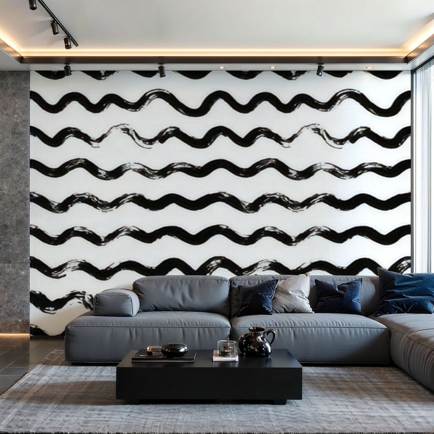 Prxcm Canvas Wall Mural Peel and Stick Large Wallpaper Scrawls hand ...