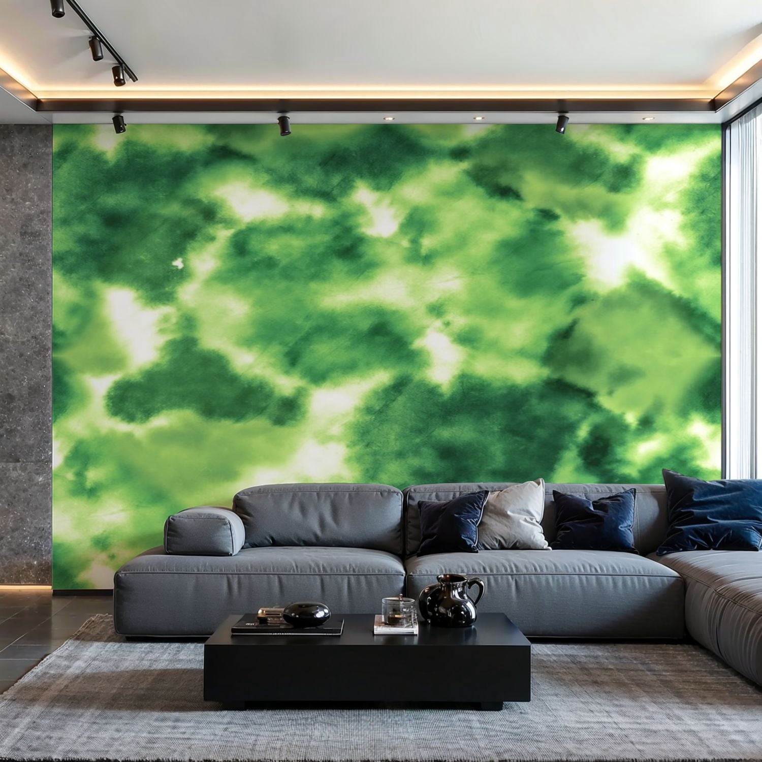 Prxcm Canvas Wall Mural Peel and Stick Large Wallpaper Seamless Tie Dye ...