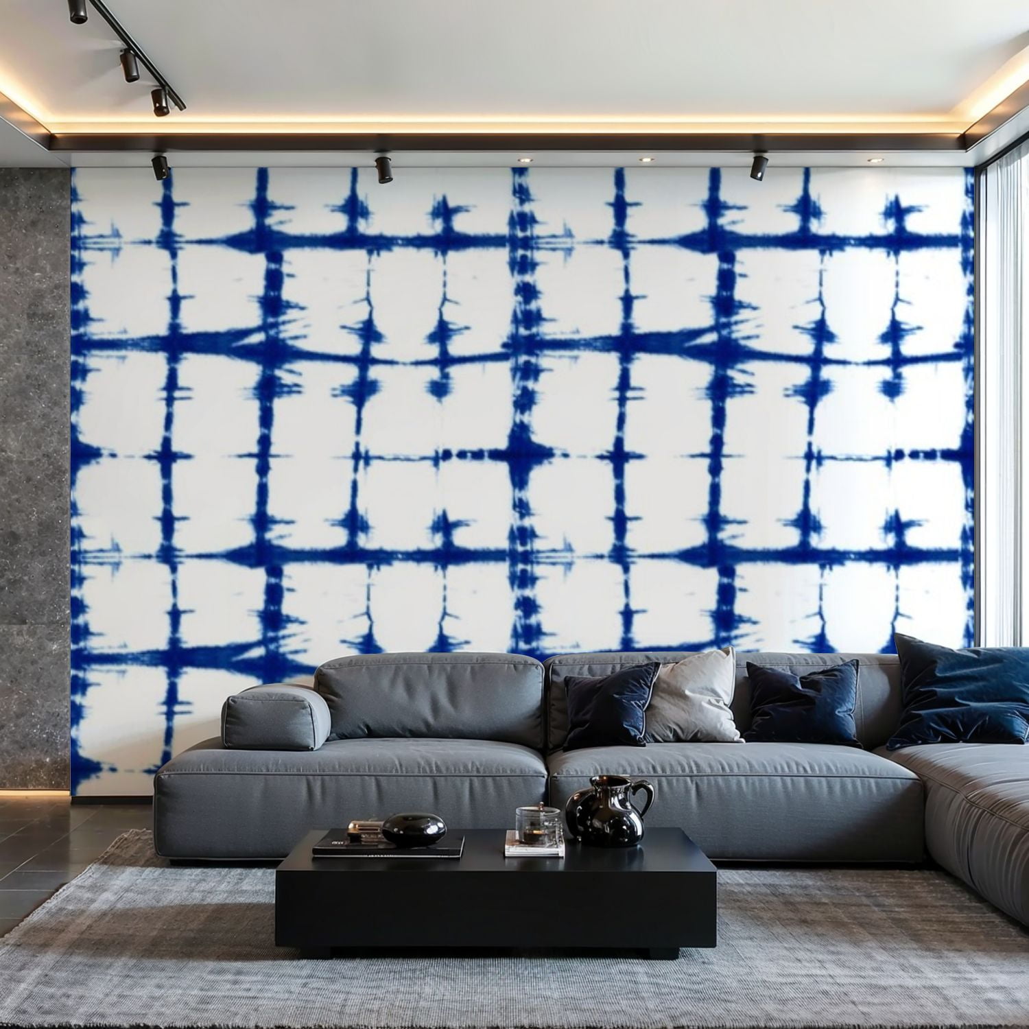 Prxcm Canvas Wall Mural Peel and Stick Large Wallpaper Seamless tie dye ...