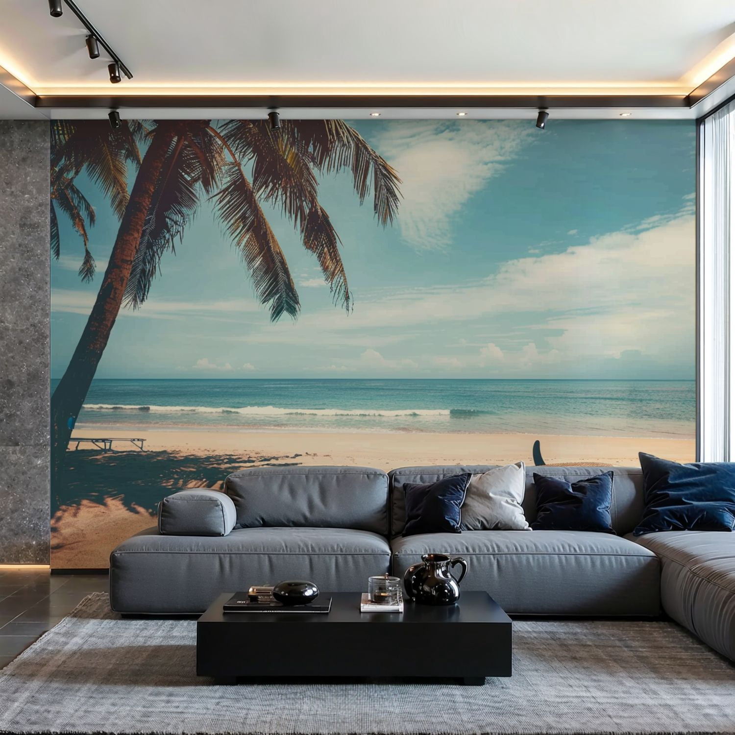 Prxcm Canvas Wall Mural Peel and Stick Large Wallpaper Surfboard ...