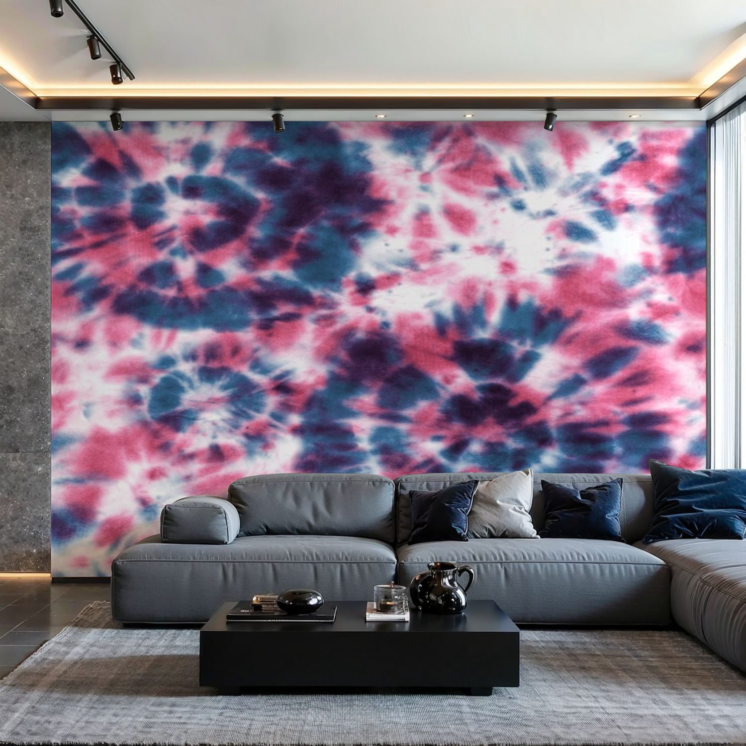 Prxcm Canvas Wall Mural Peel And Stick Large Wallpaper Tie Dye Shibori