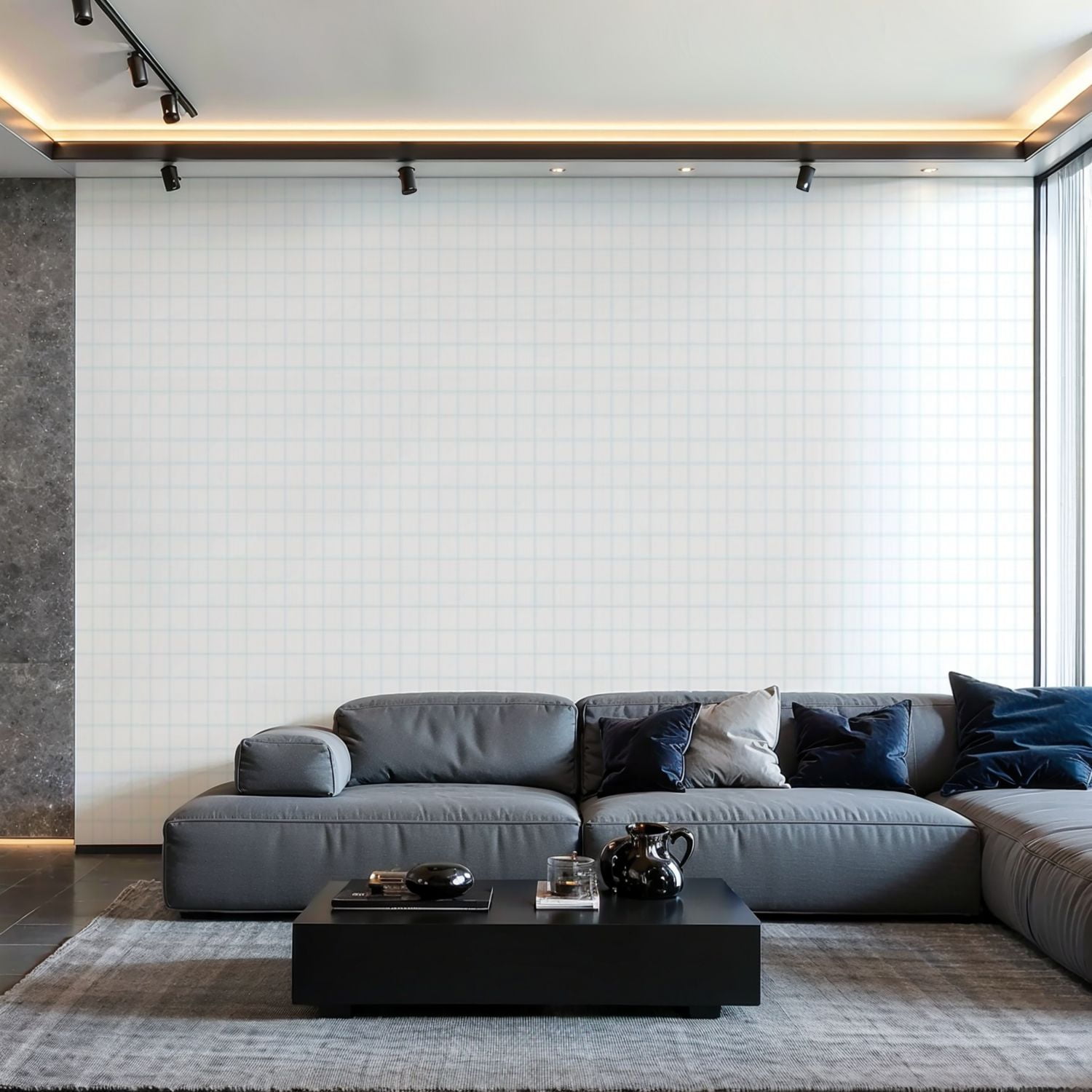 Prxcm Canvas Wall Mural Peel and Stick Large Wallpaper White table ...