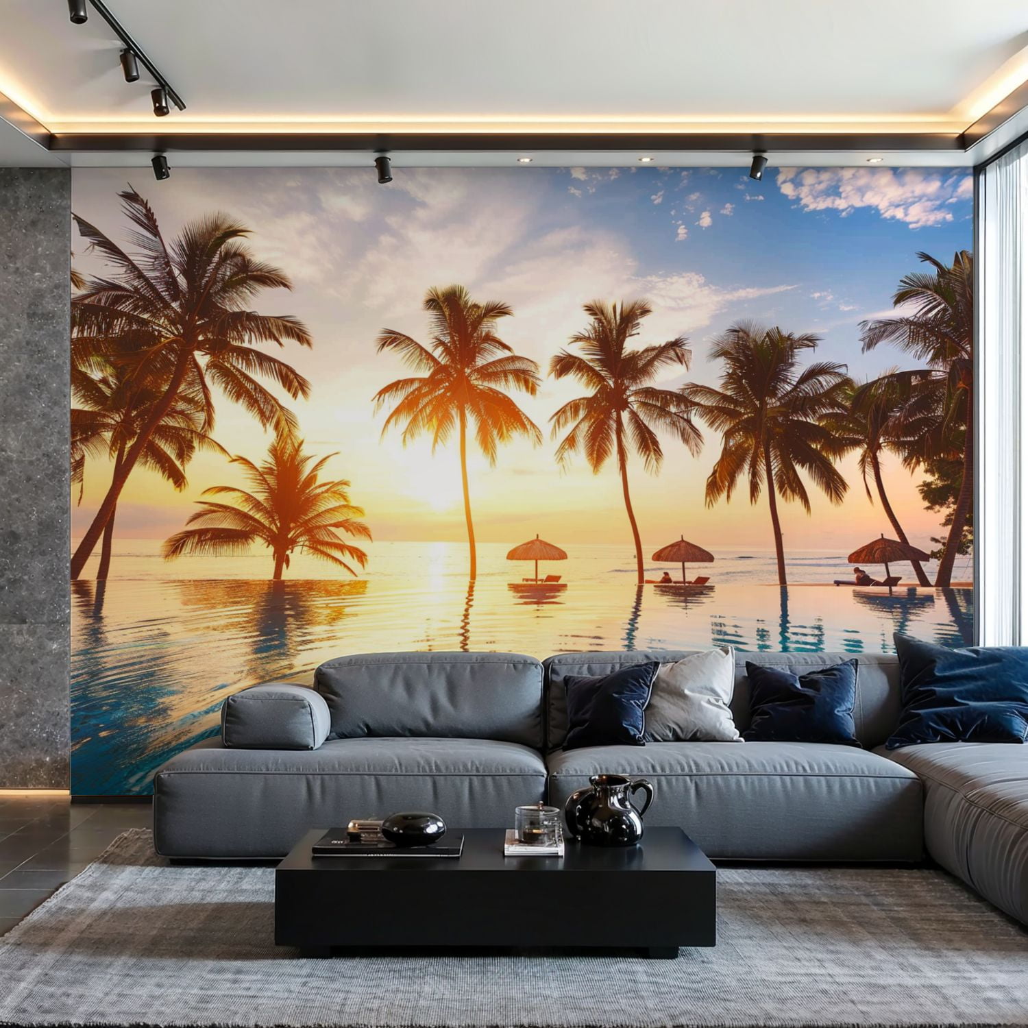 Prxcm Canvas Wall Mural Peel and Stick Large Wallpaper beach holidays ...