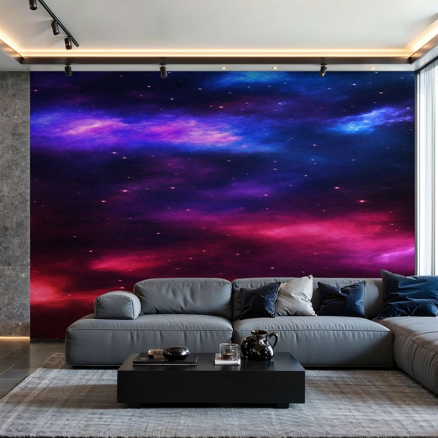 Prxcm Canvas Wall Mural Peel and Stick Large Wallpaper night sky stars ...