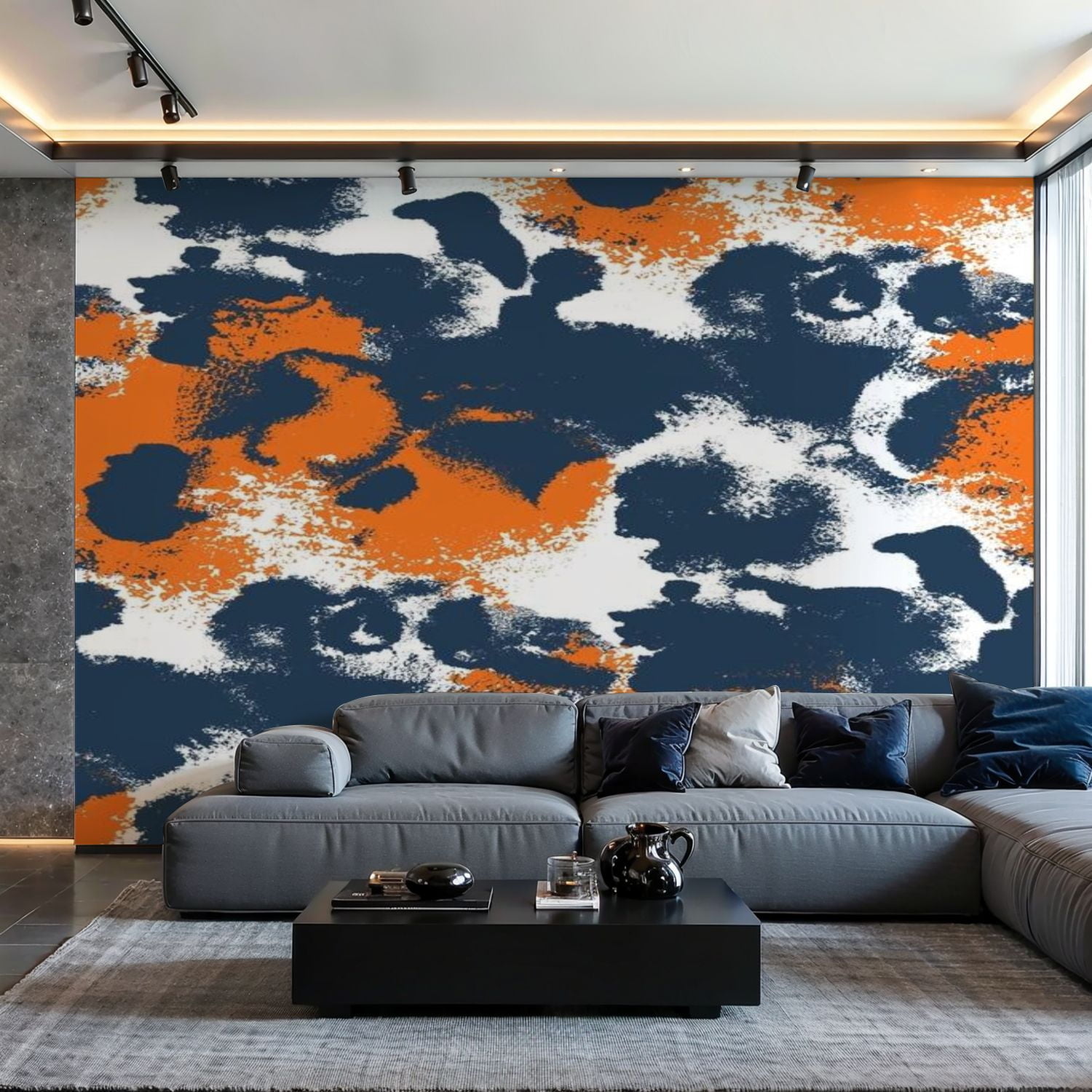 Prxcm Canvas Wall Mural Peel and Stick Large Wallpaper tye dye effects ...