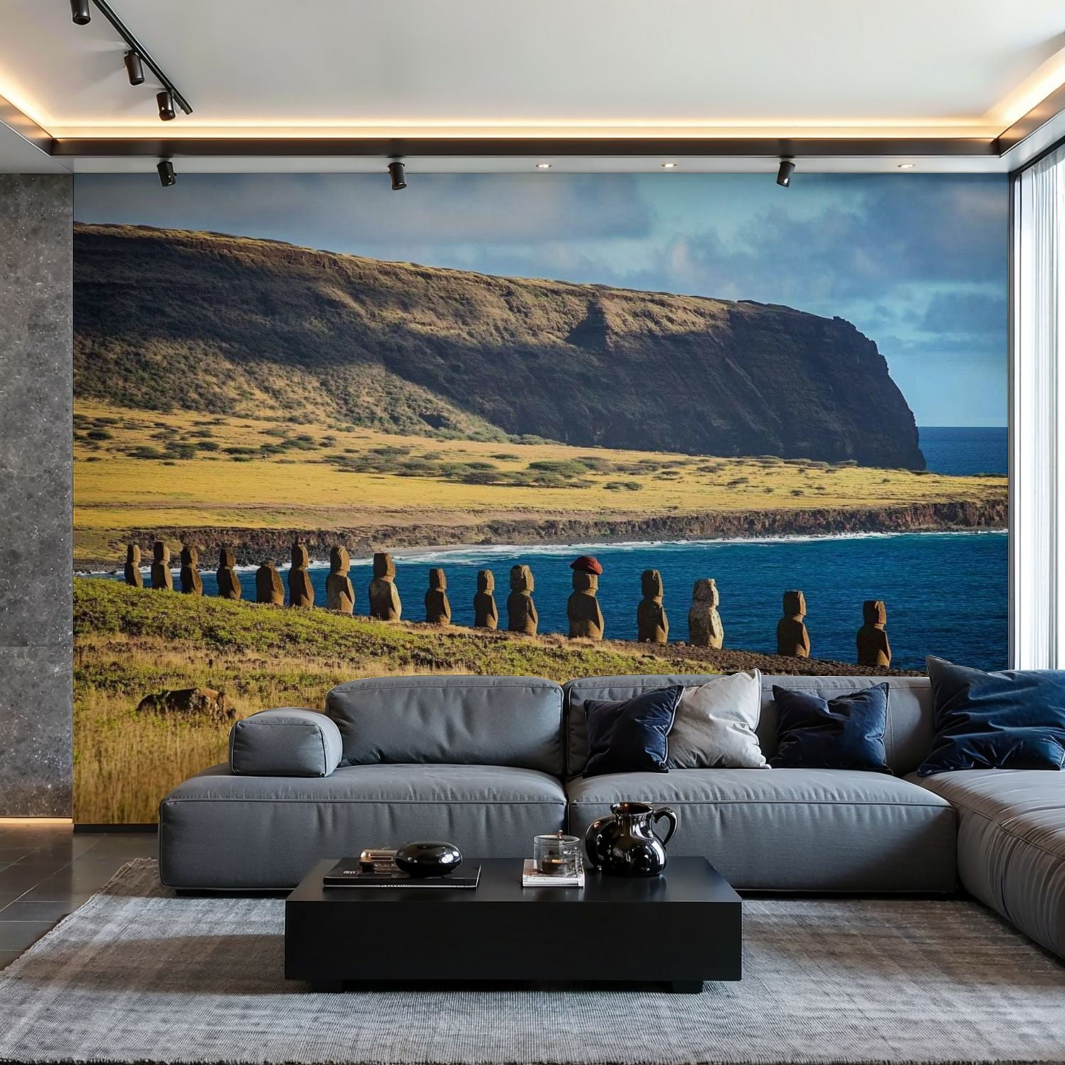 Prxcm Peel and Stick Canvas Wallpaper Ahu Tongariki most amazing Ahu ...