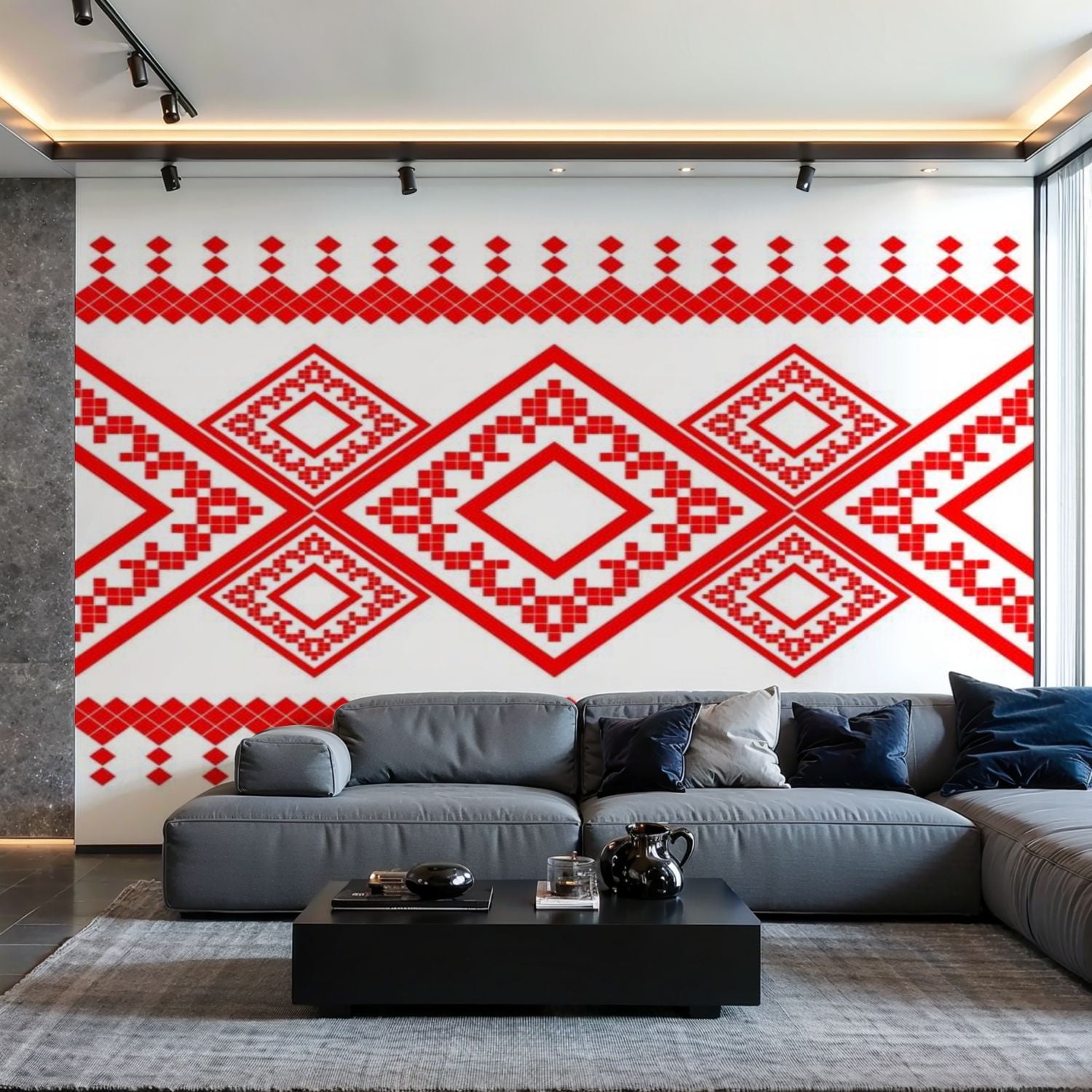 Prxcm Peel And Stick Canvas Wallpaper Belarusian National Ornament ...